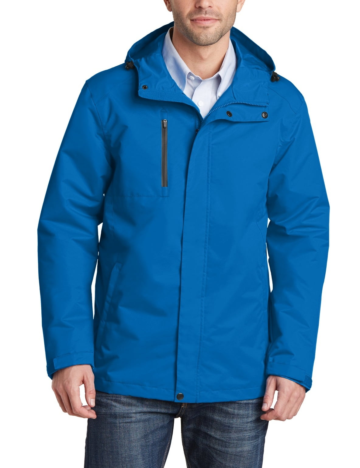 Just Blanks All-Conditions Jacket Adjustable Hood With Locking Drawcord ...