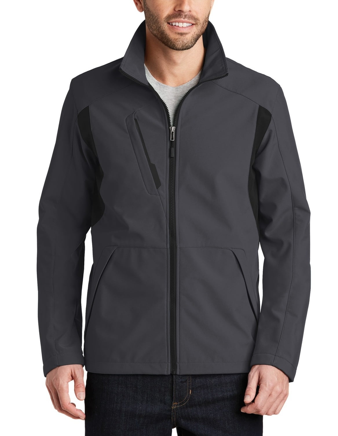 JustBlanks Mens Back Block Soft Shell Jacket with Microfleece Lining ...