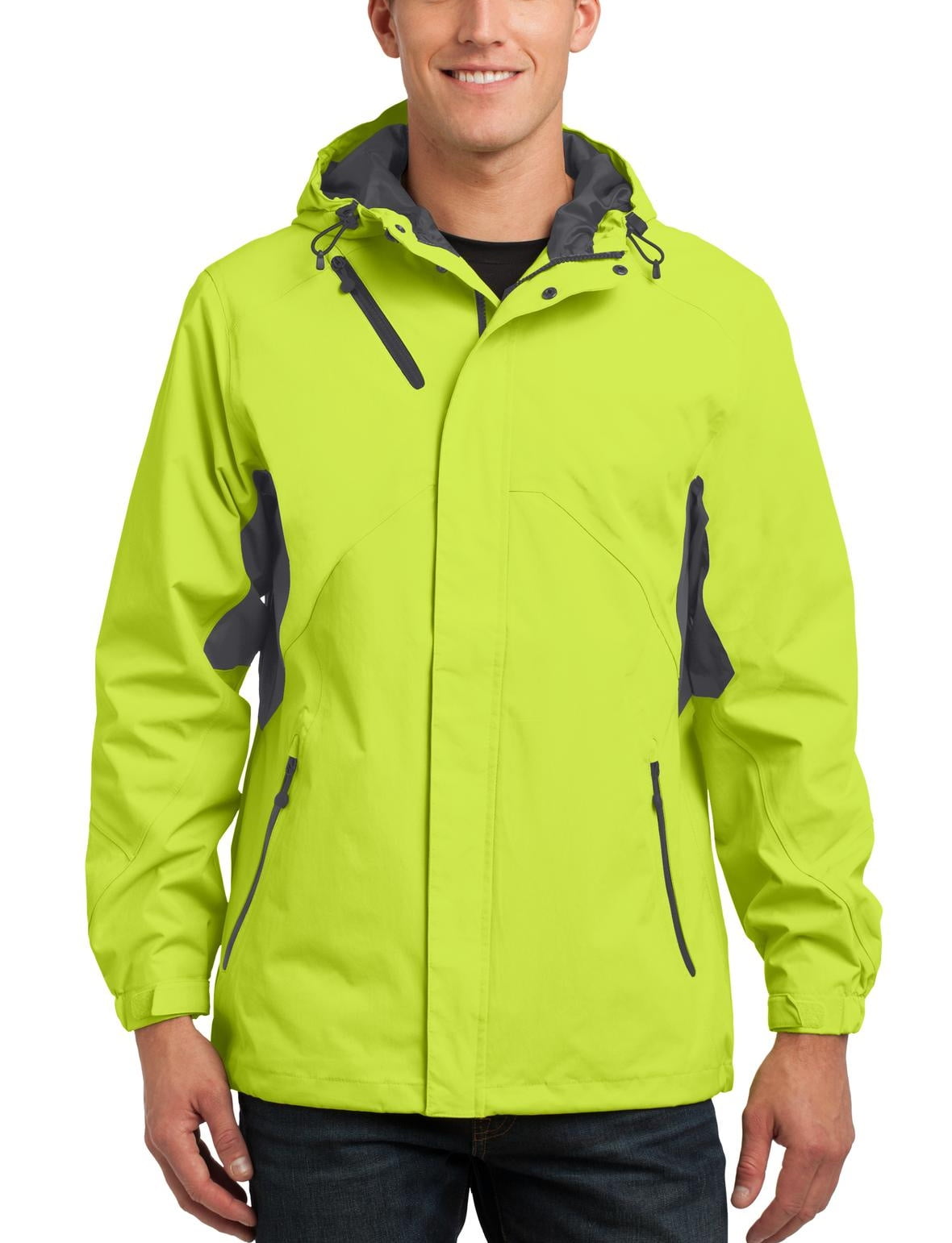 Just Blanks Cascade Waterproof Jacket Zippered Chest Pocket Hood With Drawcord And Toggles For ...