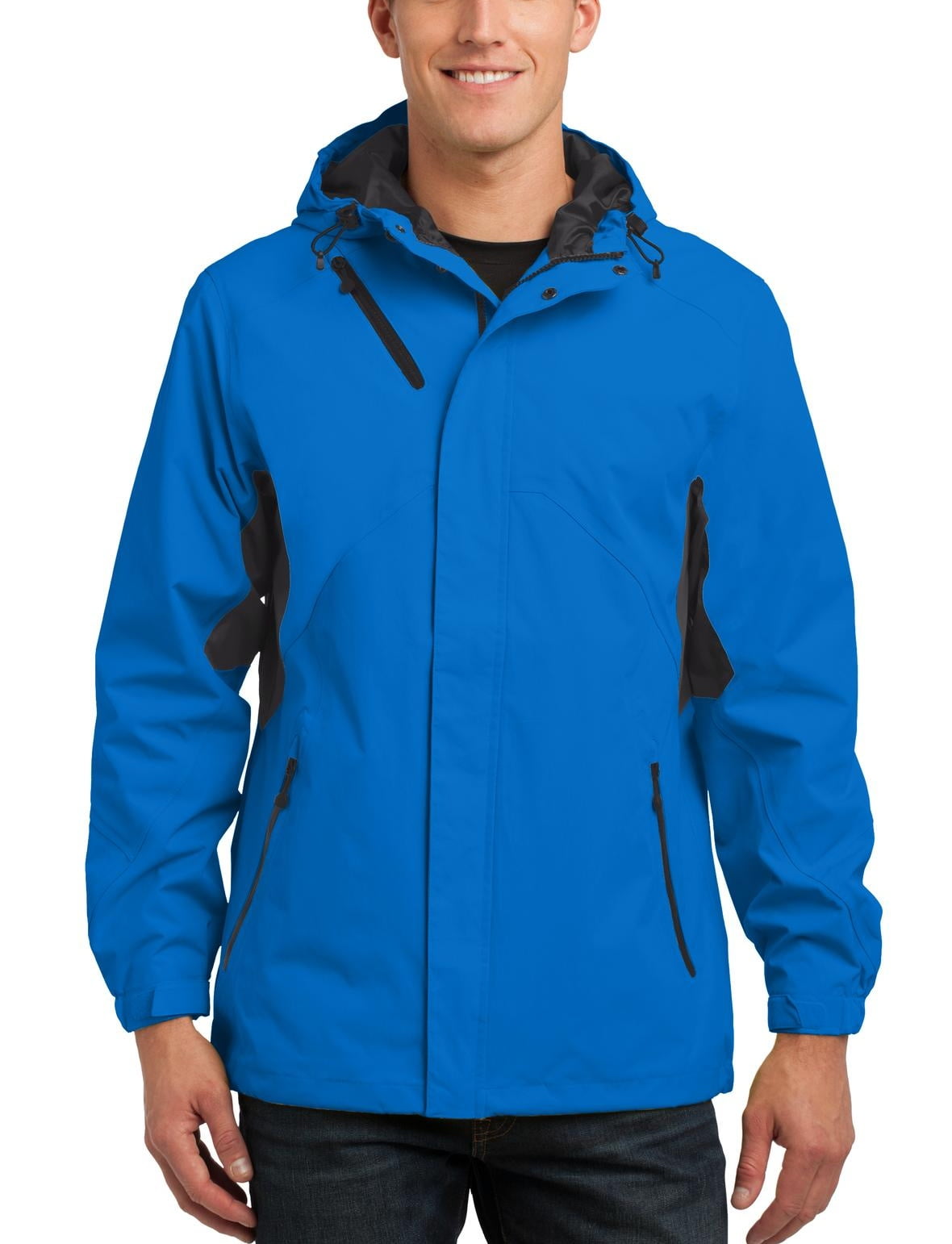 Just Blanks Cascade Waterproof Jacket Zippered Chest Pocket Hood With ...