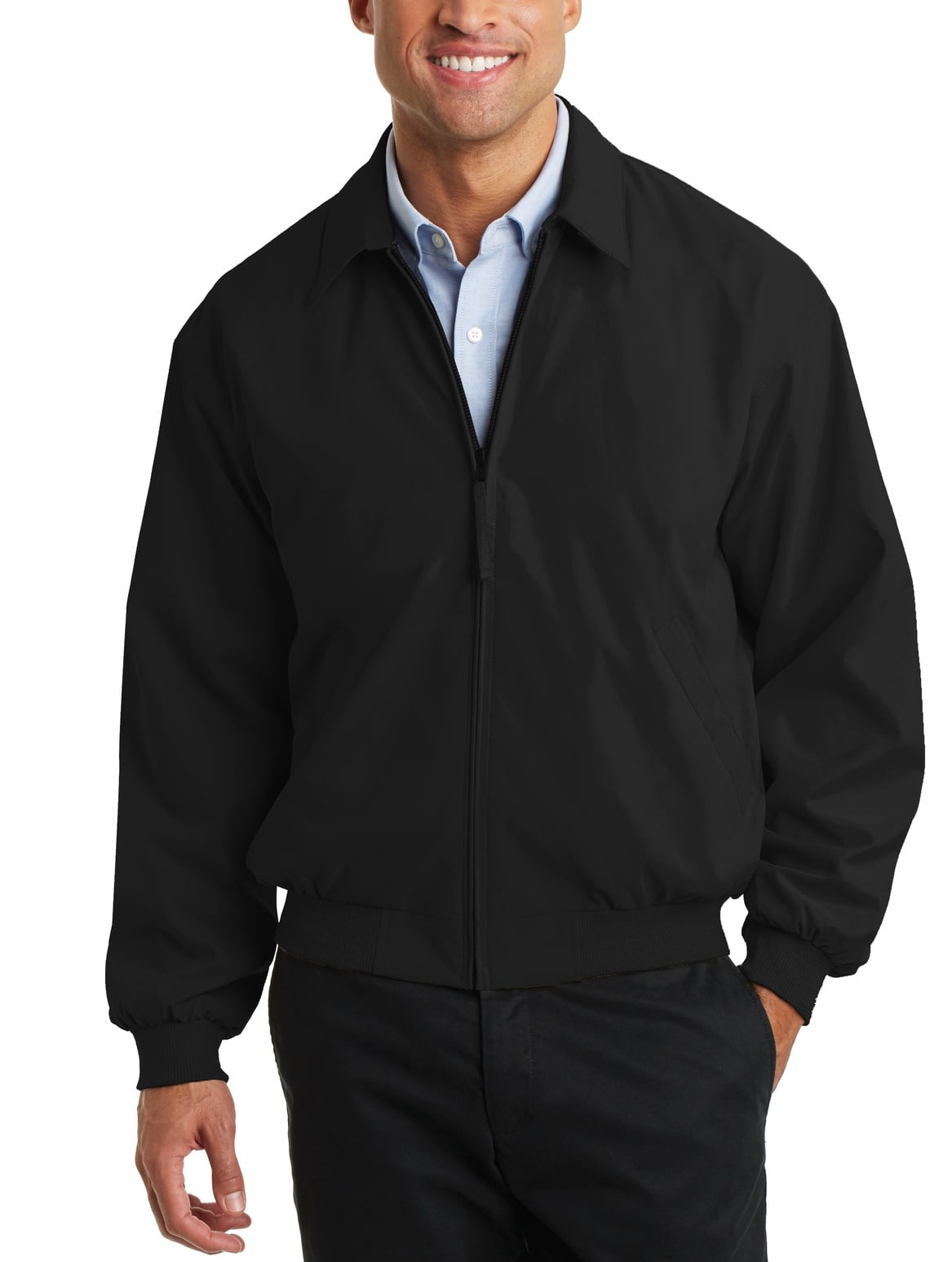 JustBlanks Casual Microfiber Jacket Interior Zippered Pocket Front Snap ...