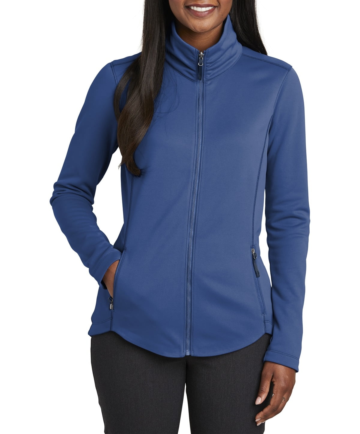 Just Blanks Ladies Collective Smooth Fleece Jacket, Night Sky Blue, XL ...