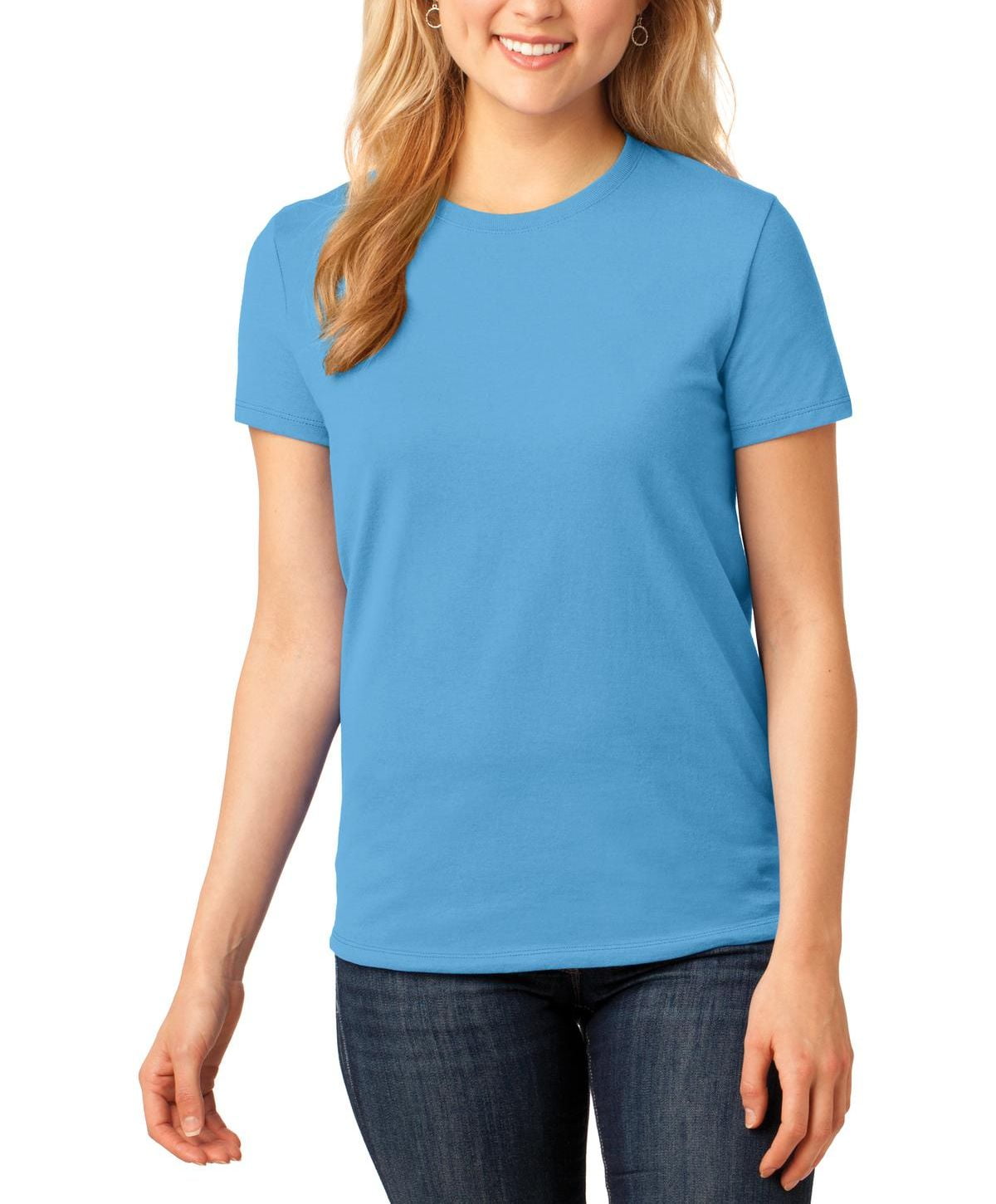 Just Blanks Ladies Core Cotton Tee Contoured Body For A Feminine Fit ...