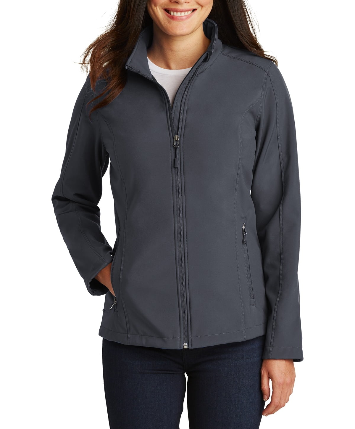 JustBlanks Womens Soft Shell Jacket Polyester Microfleece Lined Full ...