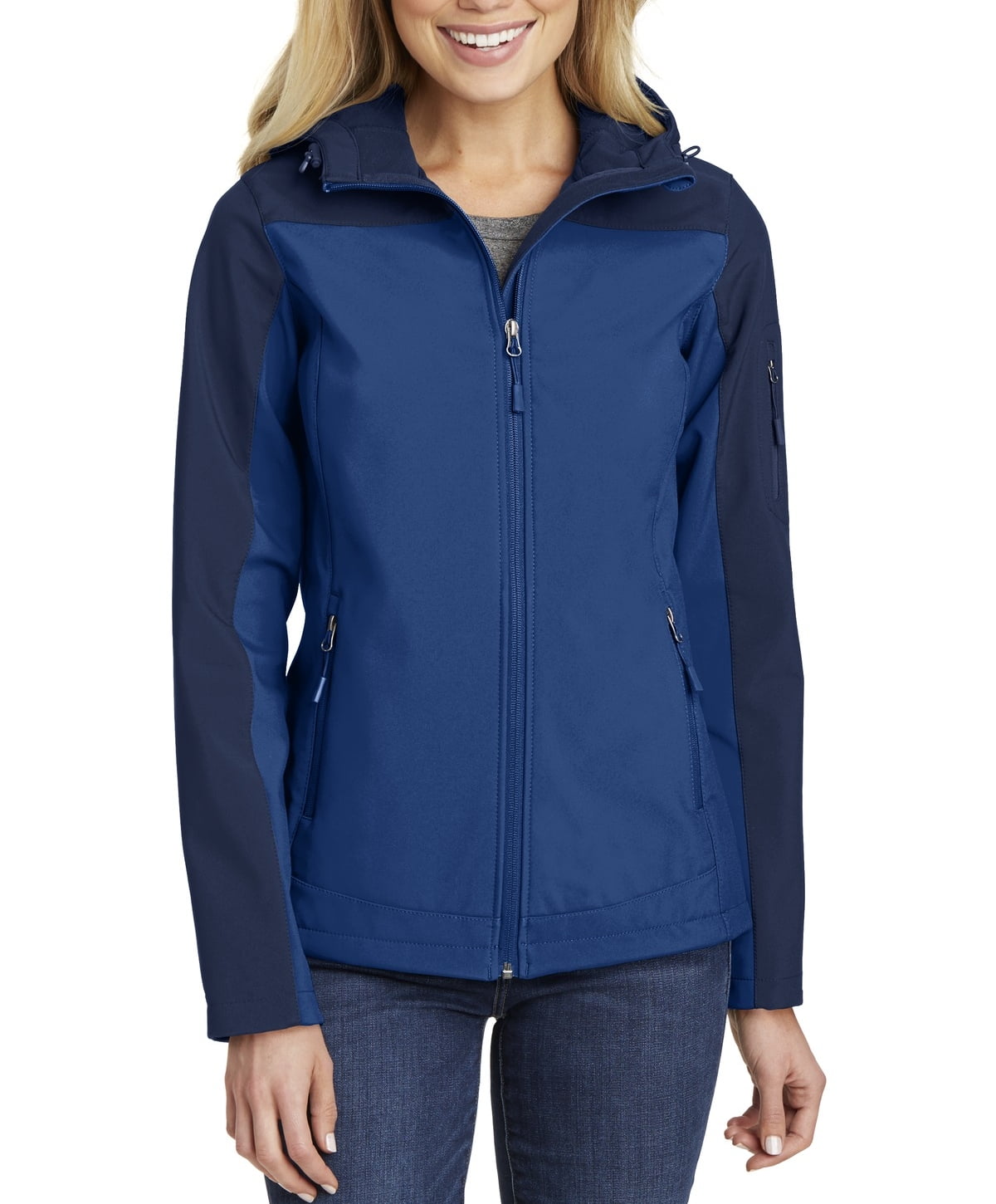 JustBlanks Womens Hooded Soft Shell Jacket Water Resistant Polyester ...