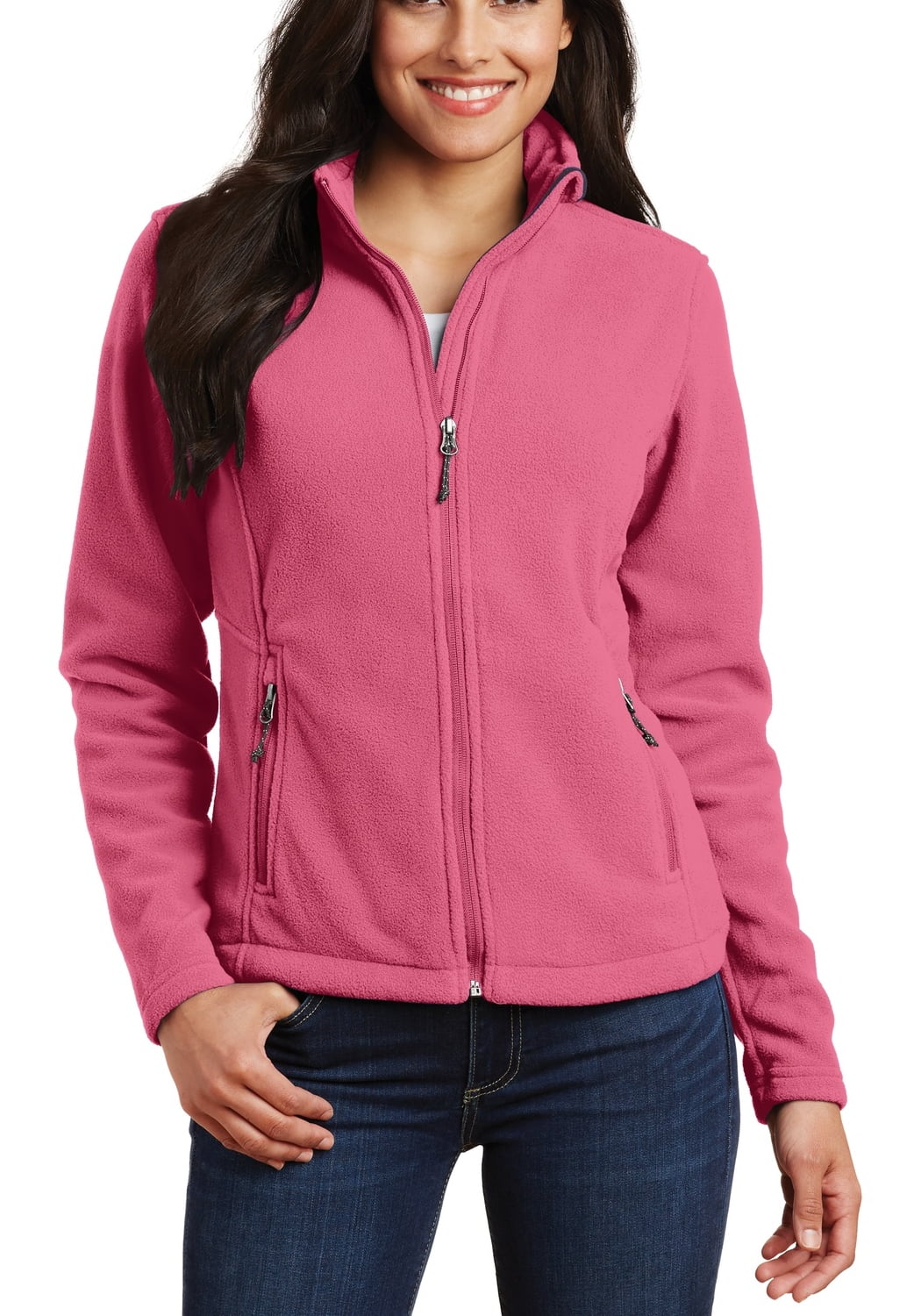 JustBlanks Womens Full Zip Fleece Jacket Polyester Soft Midweight ...