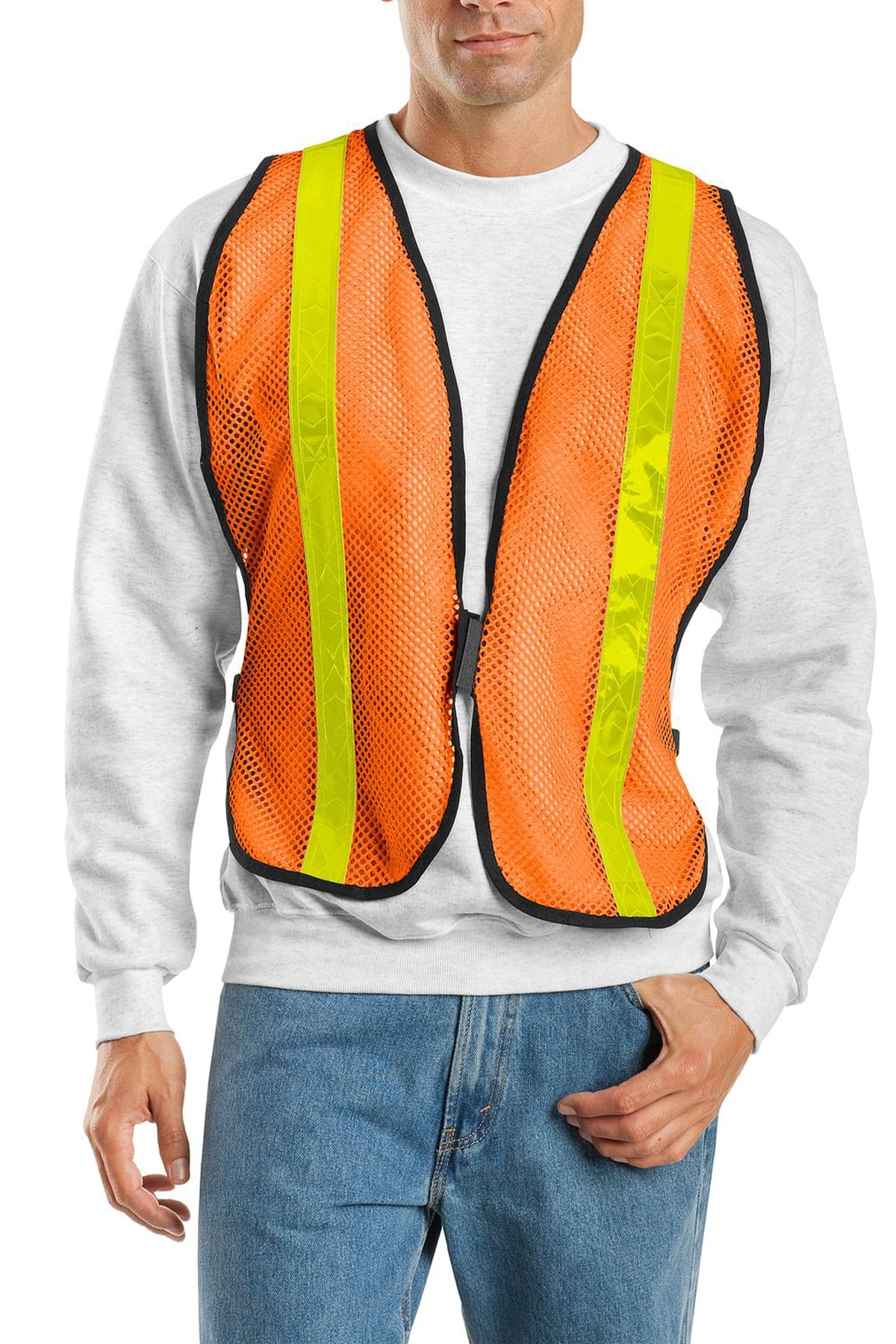 Just Blanks Mesh Enhanced Visibility Vest PVC Reflective Taping on ...