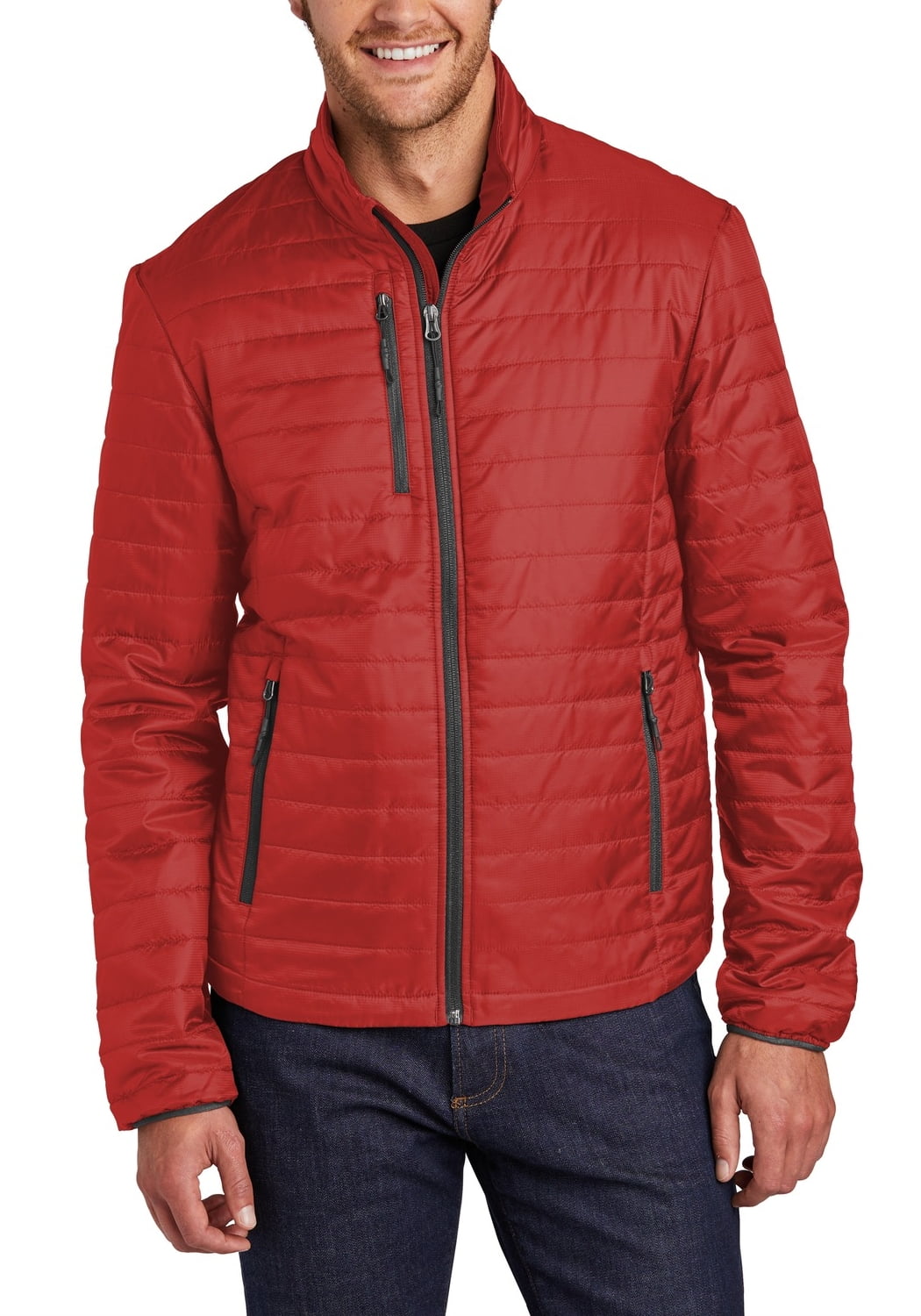 Just Blanks Packable Puffy Jacket Interior Storm Flap With Chin Guard ...