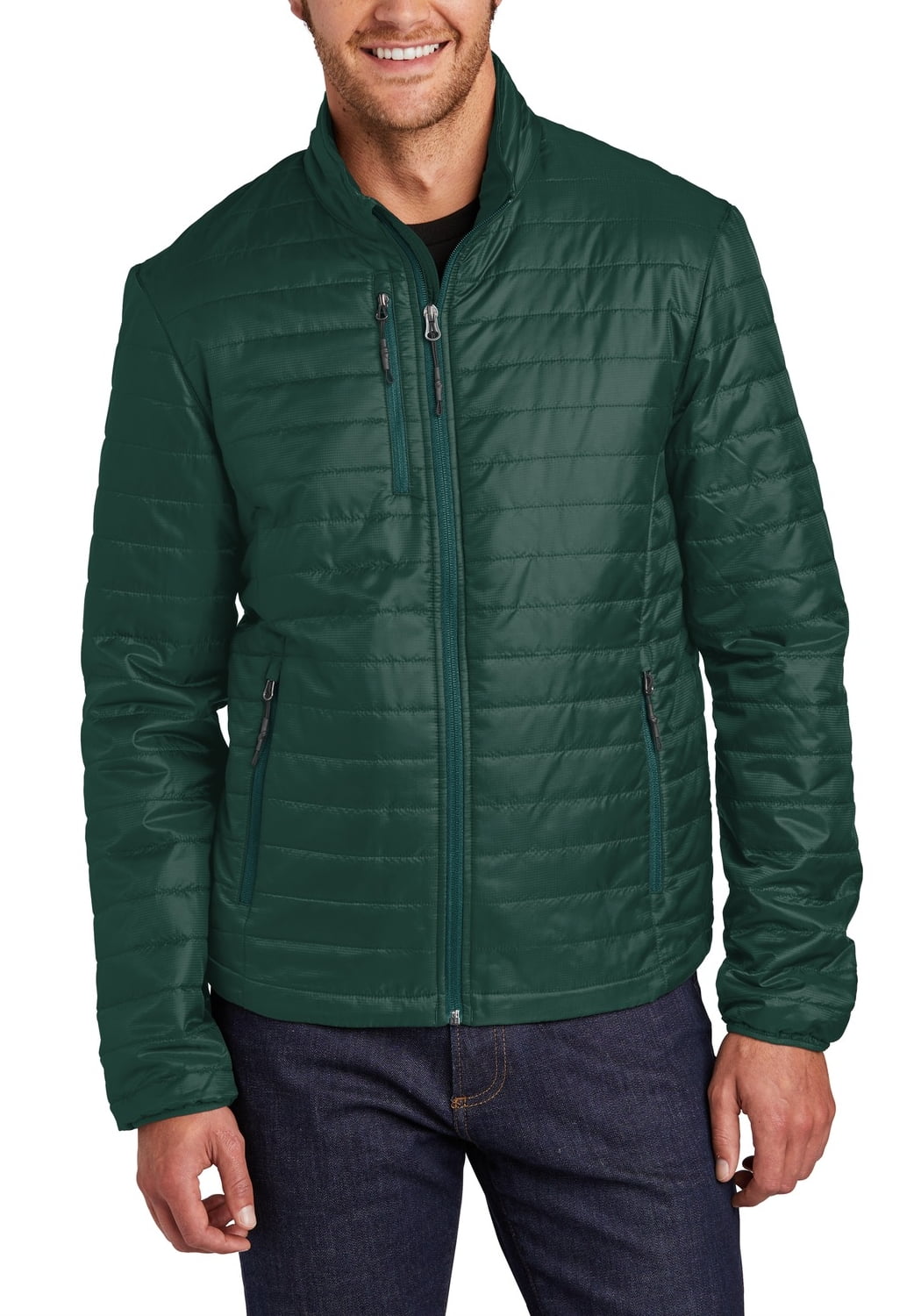 Just Blanks Packable Puffy Jacket Interior Storm Flap With Chin Guard ...
