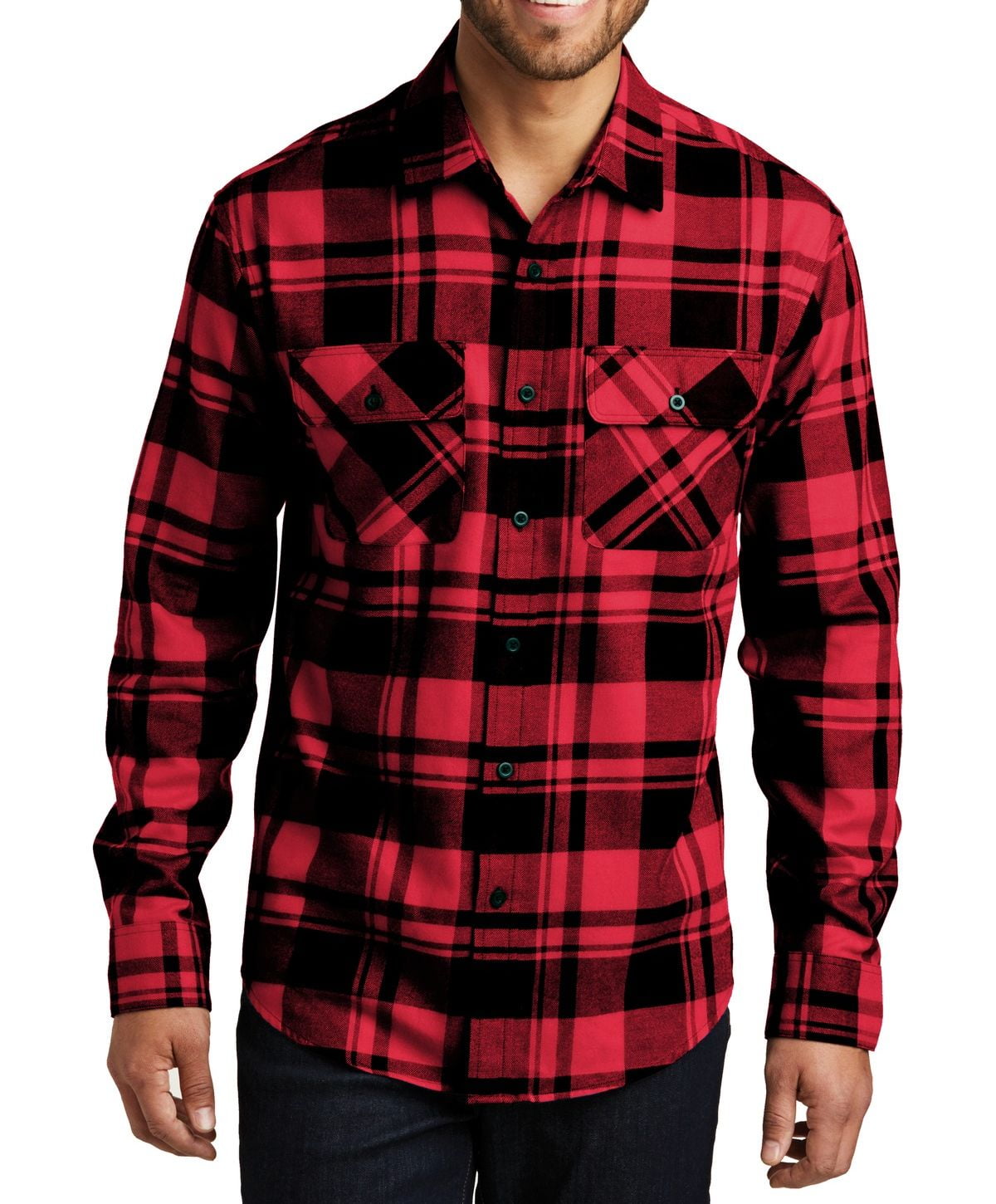 Just Blanks Plaid Flannel Shirt Open Collar Bias-Cut Back Yoke, Engine ...