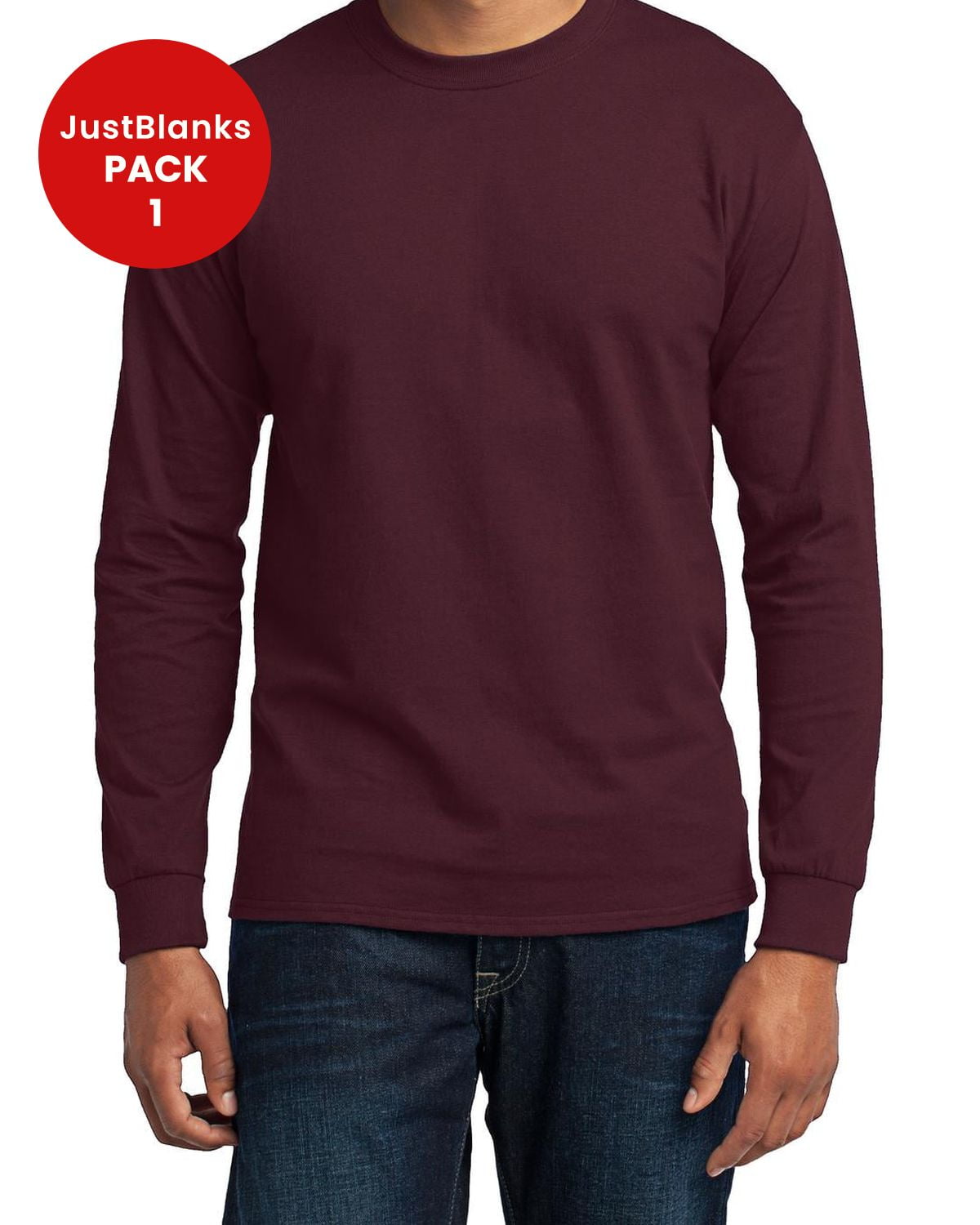 Just Blanks Port & Company PC55LST Tall Long Sleeve Core Blend Tee ...