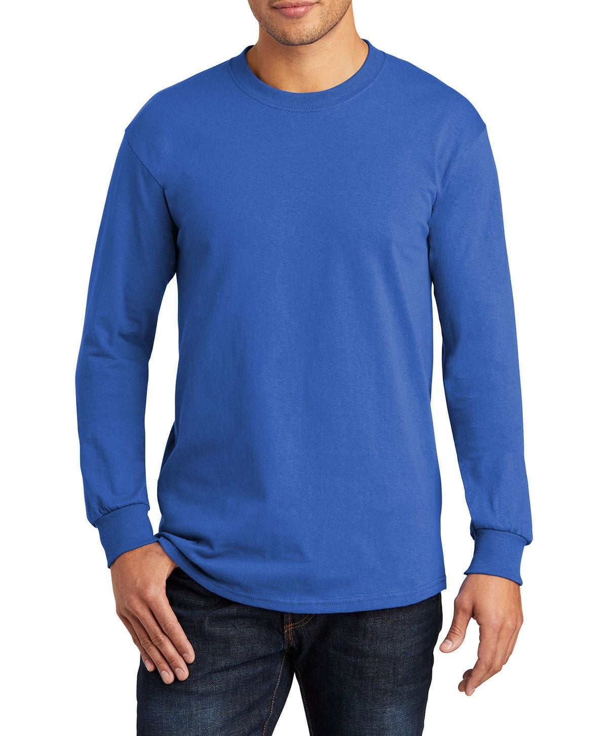 Just Blanks Premium 100% Cotton USA-Made Long Sleeve T-Shirt for Custom ...