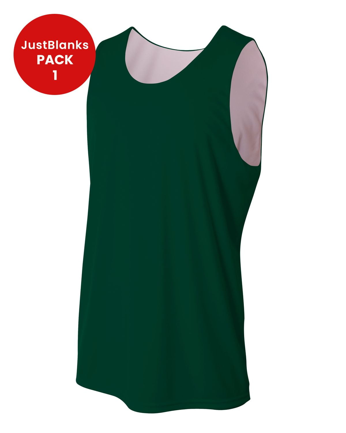 Just Blanks Reversible Jump Jersey-FOREST/ WHITE-L - Walmart.com