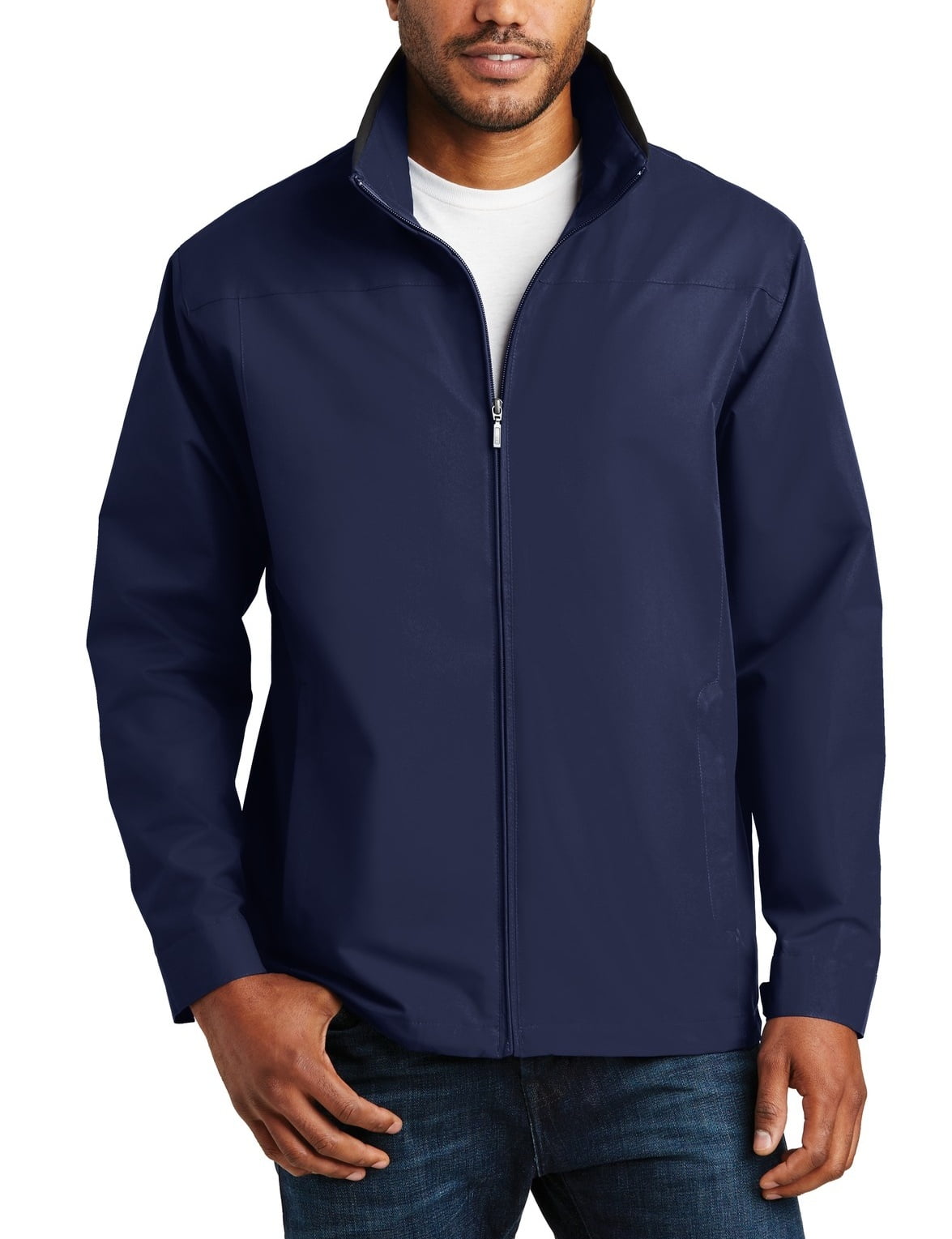 JustBlanks Mens Lightweight Water Resistant Jacket with Stowaway Hood ...