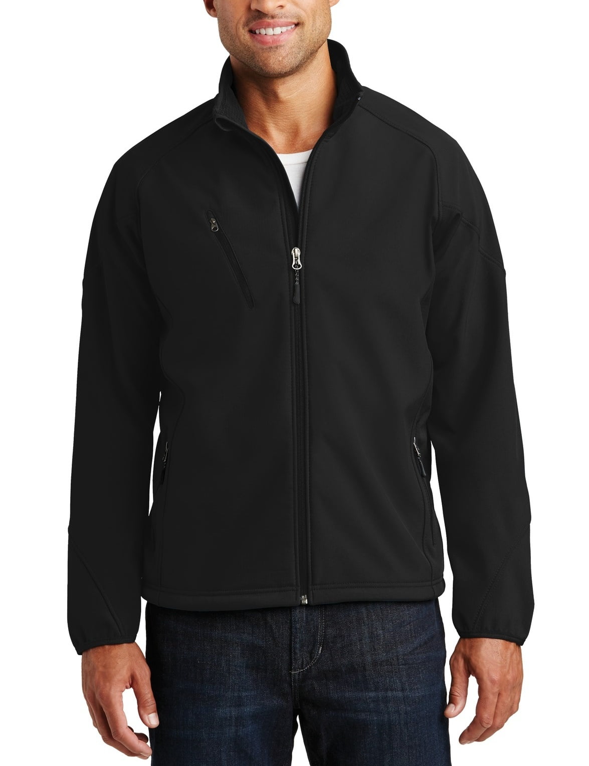 Just Blanks Textured Soft Shell Jacket Storm Flap With Chin Guard ...