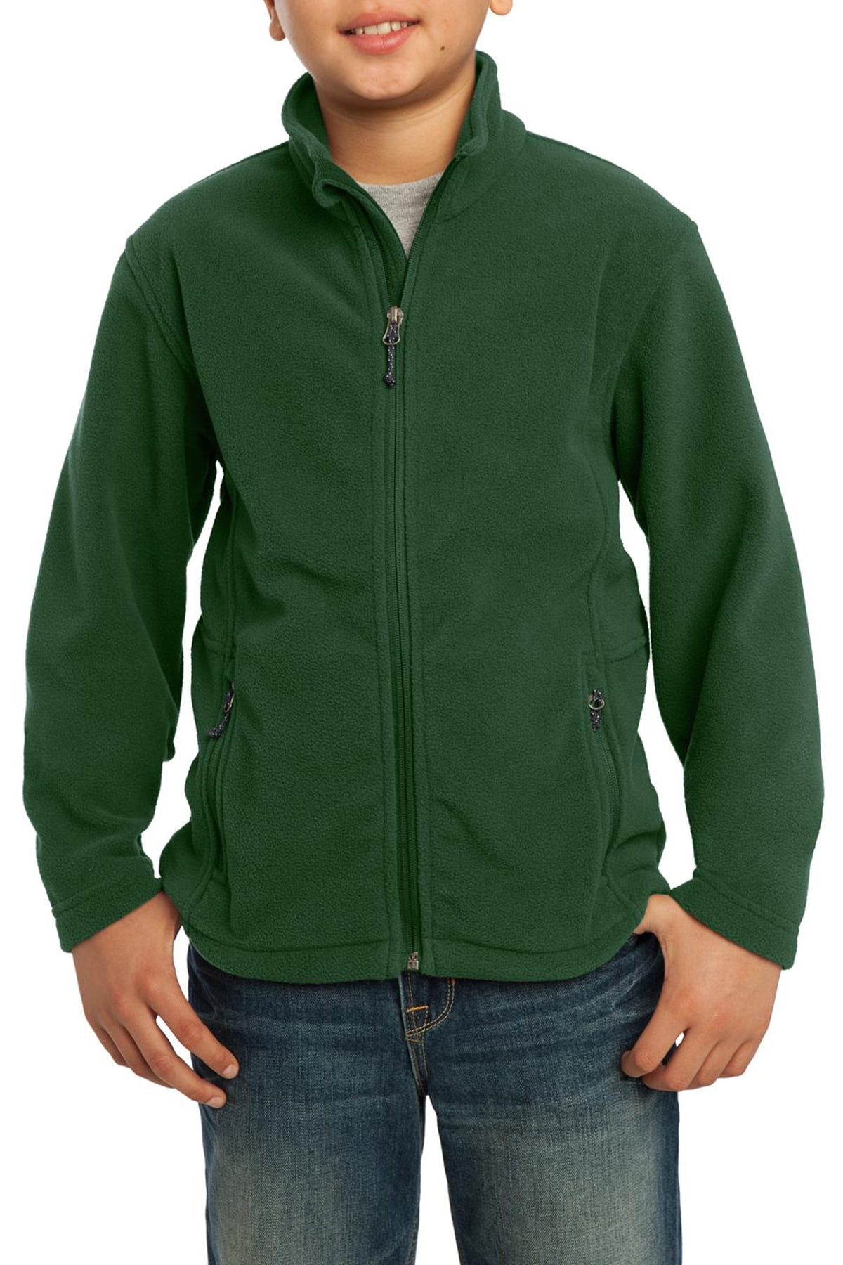 Just Blanks Youth Value Fleece Jacket Reverse Coil Zipper Bungee Cord ...