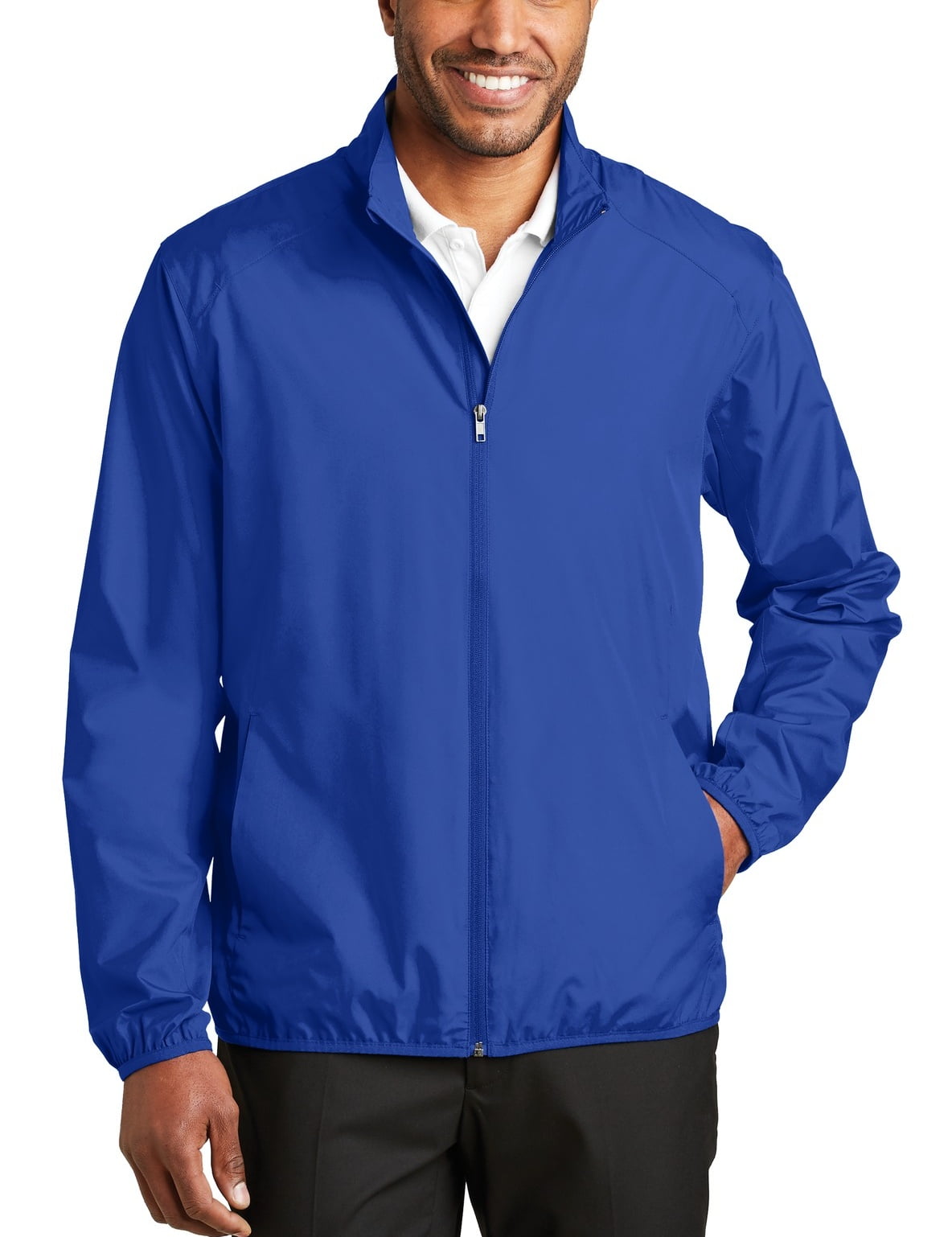 JustBlanks Mens Lightweight Full Zip Wind and Water Resistant Jacket ...