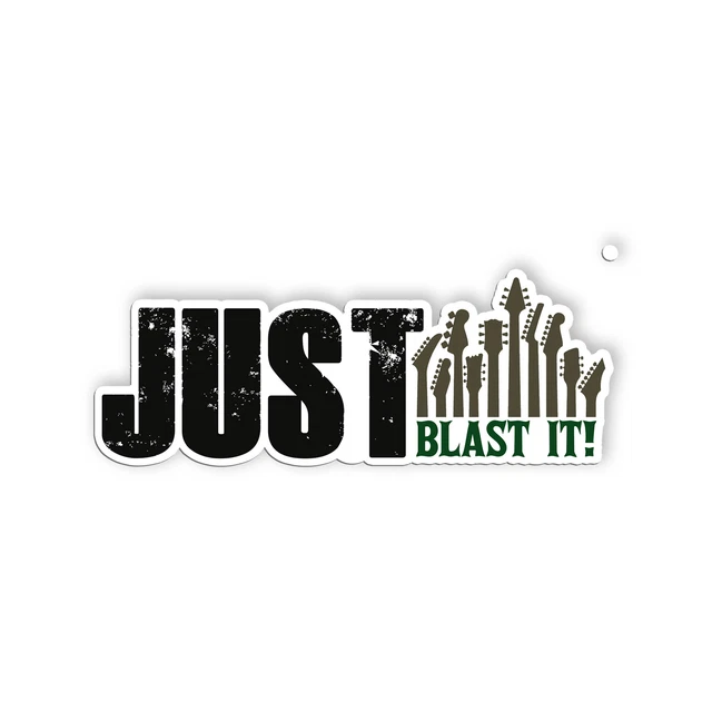 Just Blast It Stickers Guitarist Rocker Music Lover Stickers Phone ...