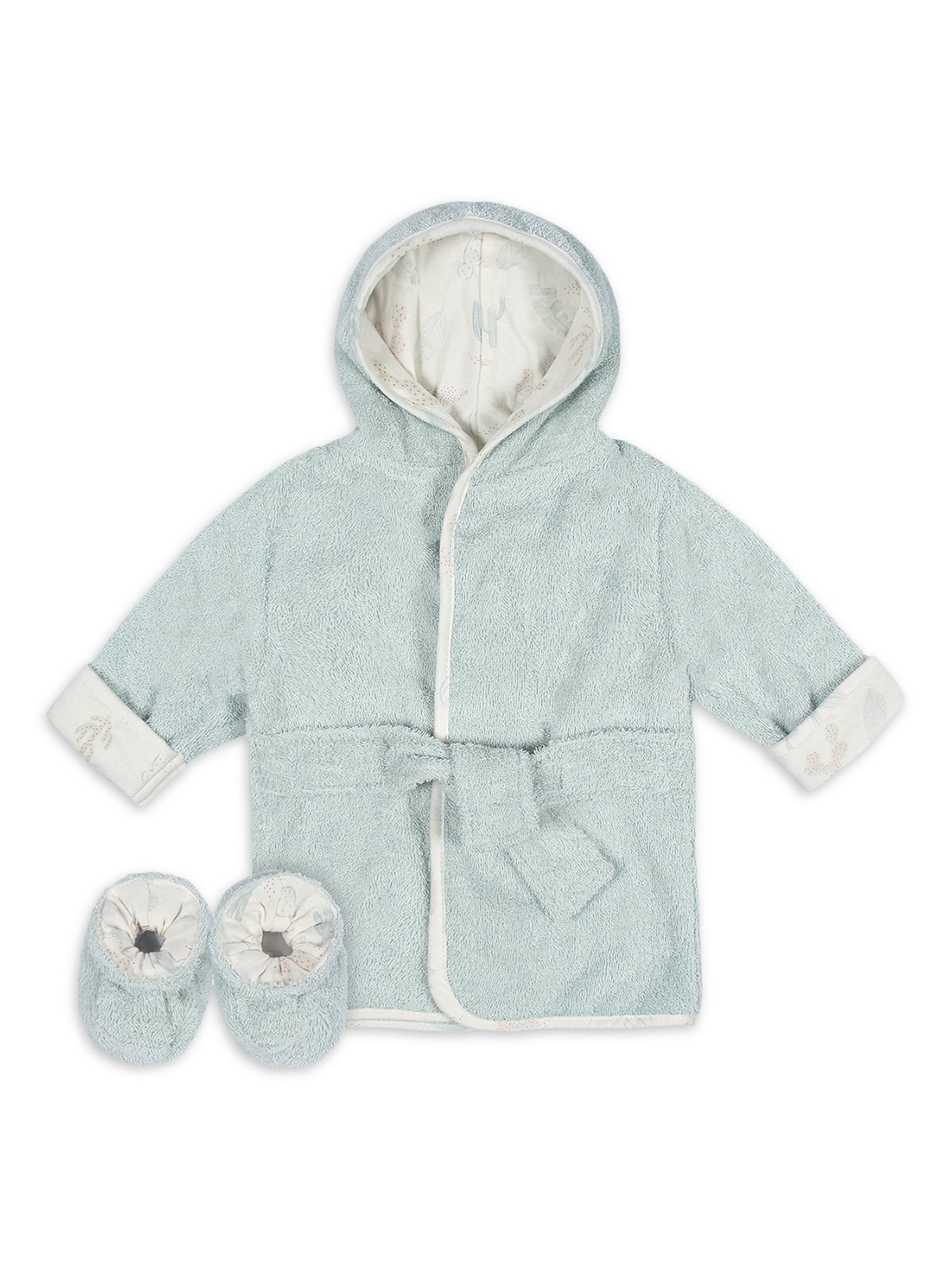 Just Born Baby Girl or Boy or Unisex Bath Robe Set, 2-Piece (0-9 Months ...