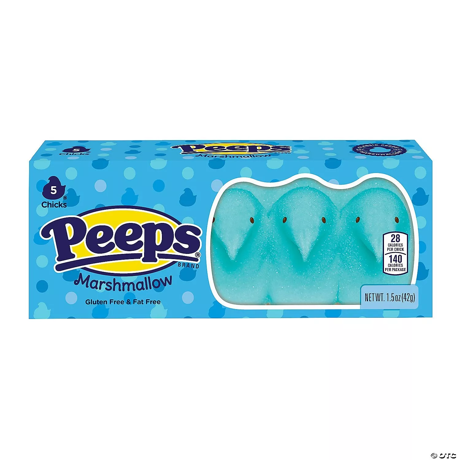 Peeps Blue Marshmallow Chicks, Easter Candy, - 5 Count (1.5 Ounces ...