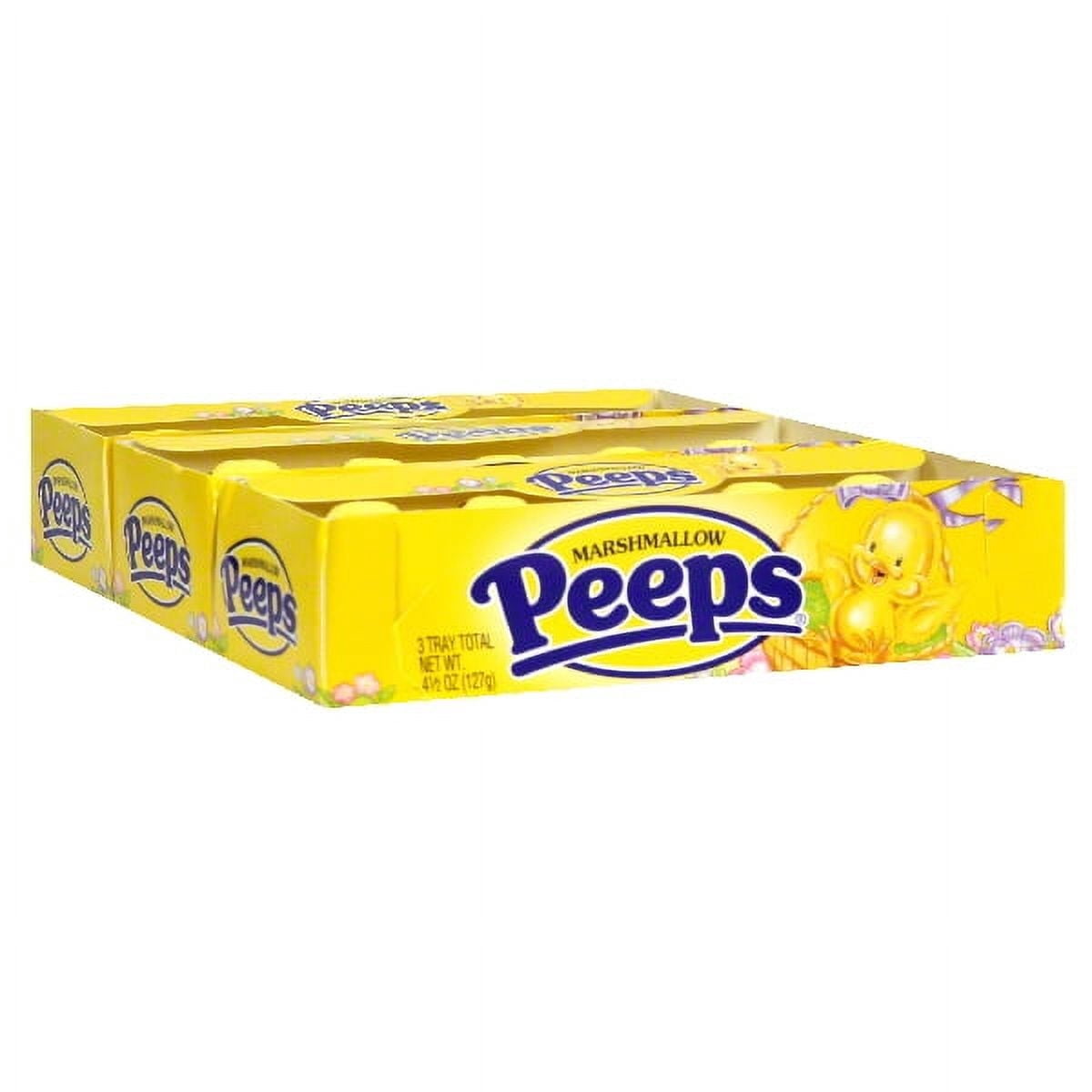PEEPS Marshmallow Chicks, Yellow, 15ct, 28 Calories - Walmart.com