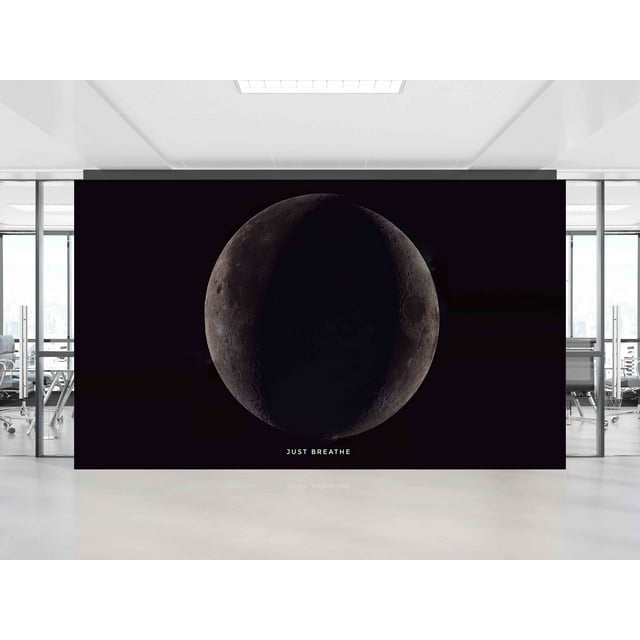 Just Breathe, Landscape Mural, Moon Wall Mural, Wallpaper Wall Art ...