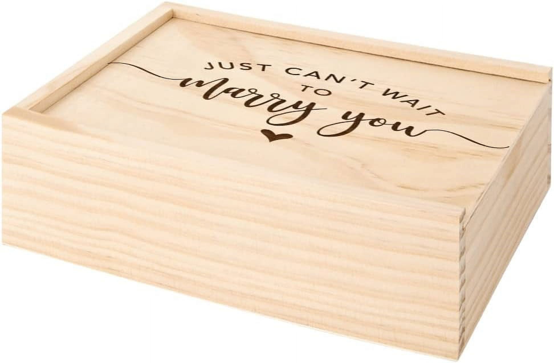 Just Can't Wait To Marry You Keepsake Box, 4 X 6 -Inch, Natural Wood ...
