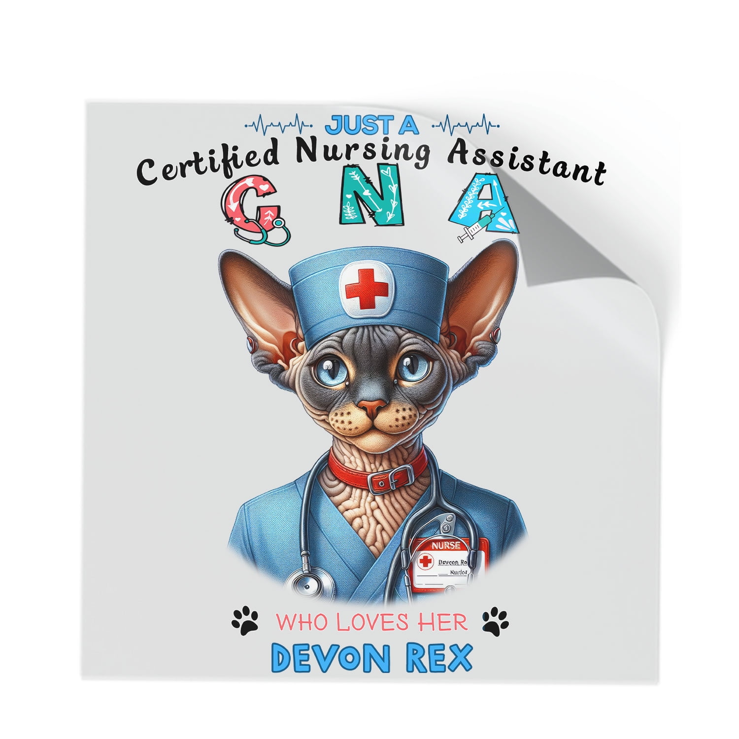 Just a Certified Nursing Assistant Cna Who Loves Her Devon Rex Cutout ...