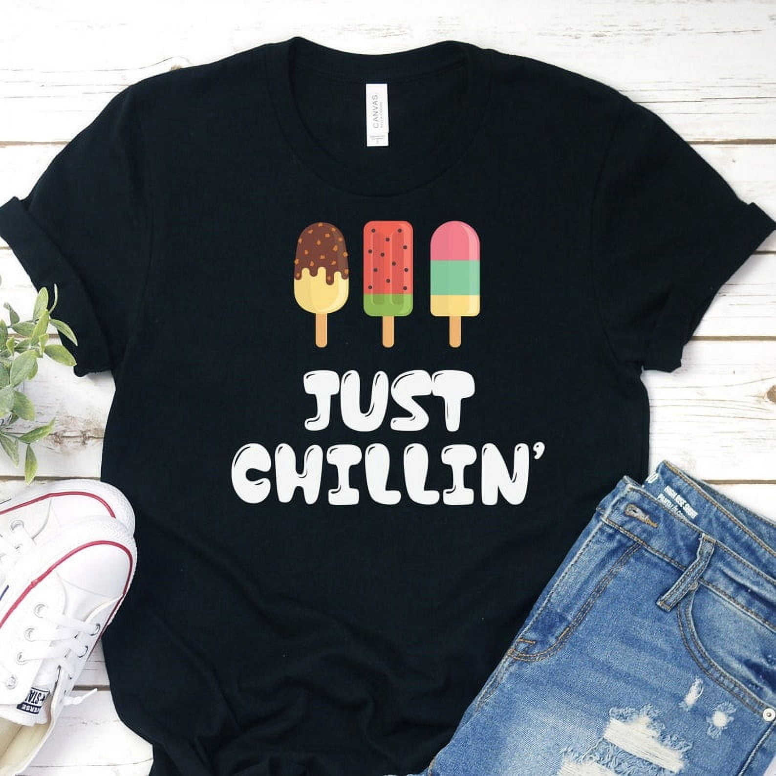 Just Chillin Popsicle Shirt, Cute Popsicle Tee, Summer Popsicle Shirt ...