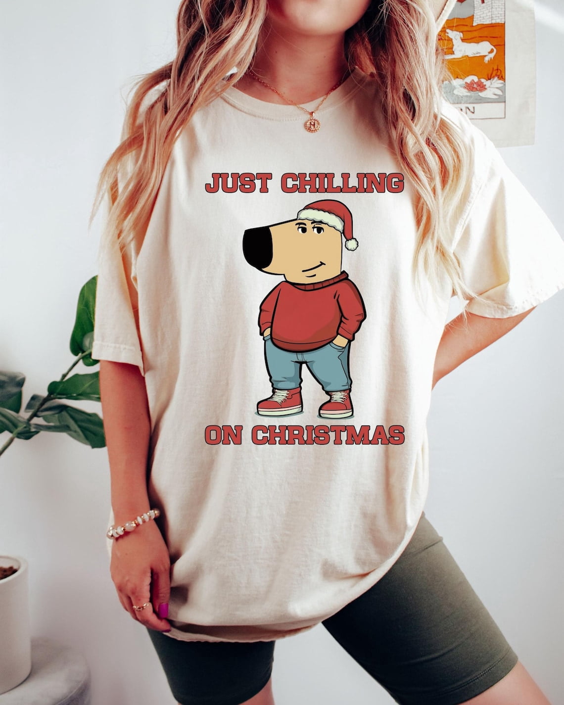 Just Chilling On Christmas Comfort Colors T-shirt, Just A Chill Guy ...