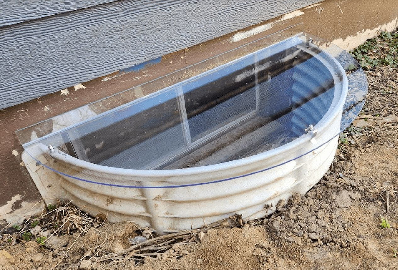 Window Well Supply JCI Polycarbonate Window Well Cover, 39" Width x 17 ...