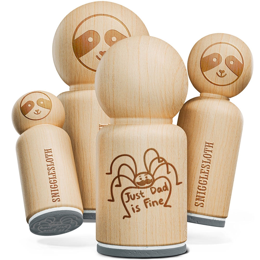 Just Dad Is Fine Daddy Long Legs Cellar Spider Harvestman Rubber Stamp ...