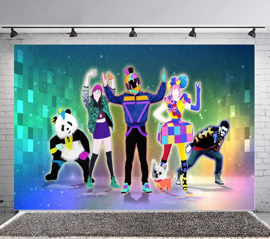 Just Dance Backdrop Banner Party Supplies Poster Movie Theme Background ...