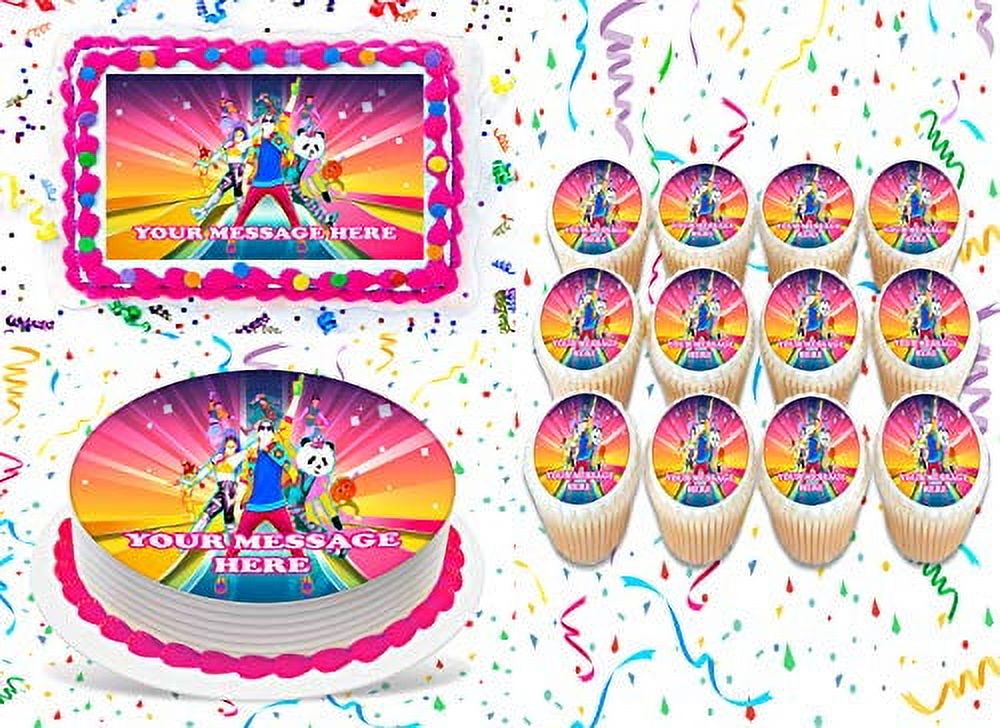 Just Dance Cake Topper Edible Image Cupcakes Frosting Sugar Sheet (2" Cupcakes (12)) - Walmart.com