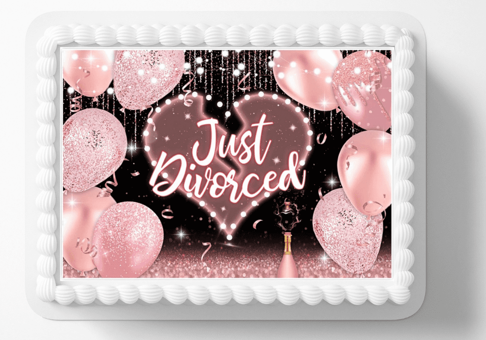 Just Divorced Celebration Girls Night Out Edible Image Cake Topper For ...