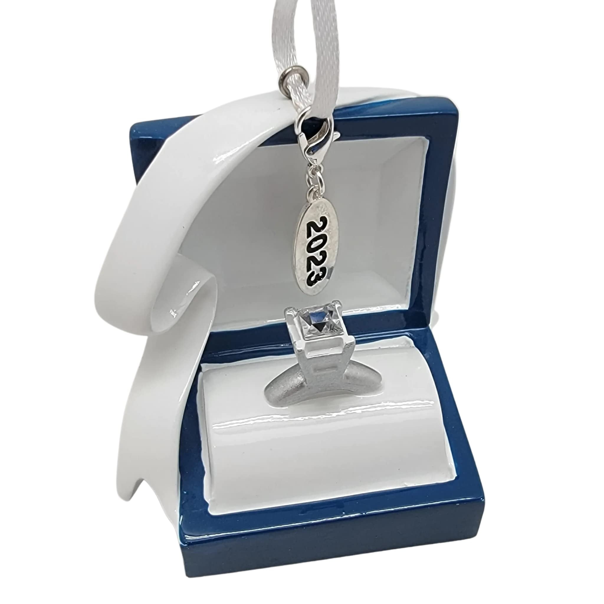 Just Engaged Diamond Ring Box Ornament - Perfect Engagement Couple Gift ...