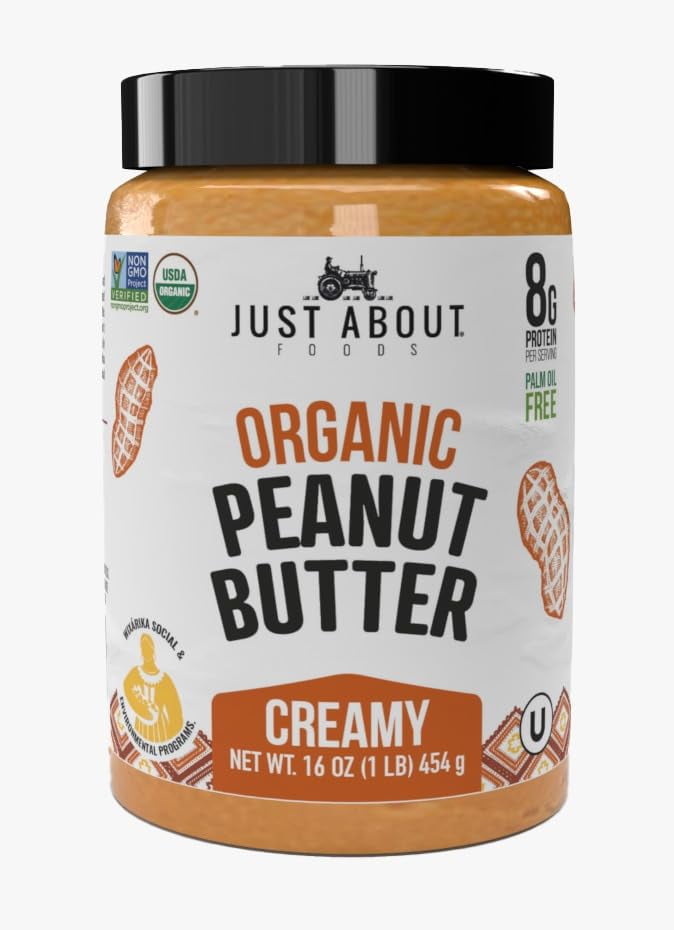 Just About Foods Organic & Keto SMRPeanut Butter Creamy 1 lb Gluten ...