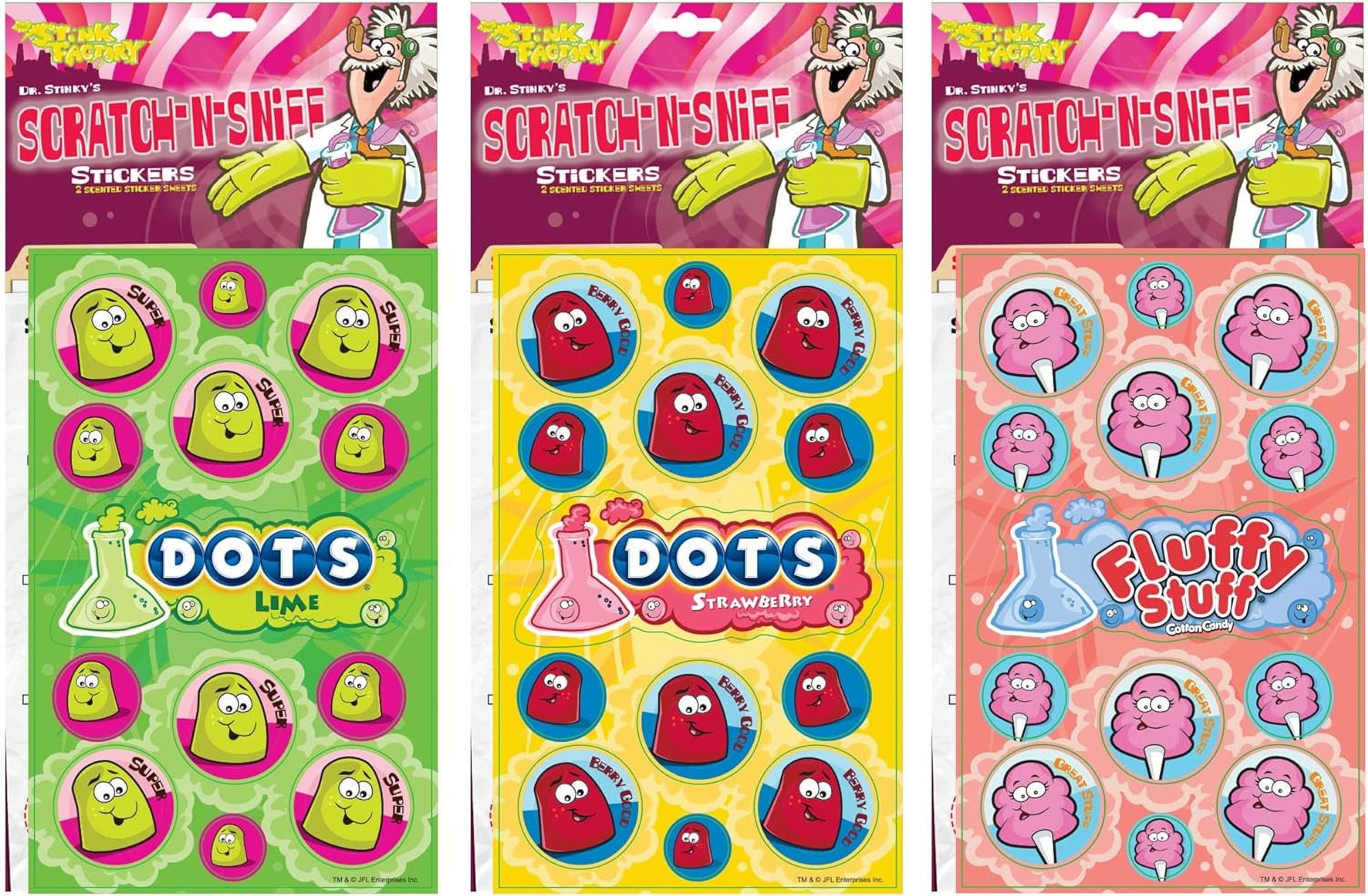 Just For Laughs Dr. Stinky's Scratch N Sniff Stickers 3-Pack- Dots ...