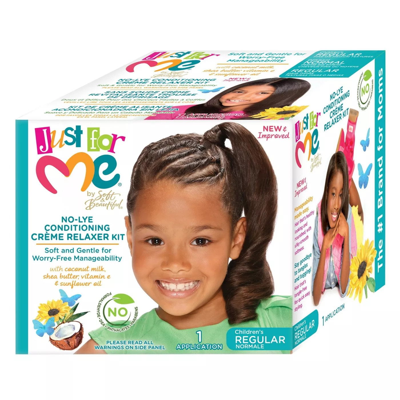 Just For Me No Lye Conditioning Creme Relaxer Kit Regular,Pack of 3 ...