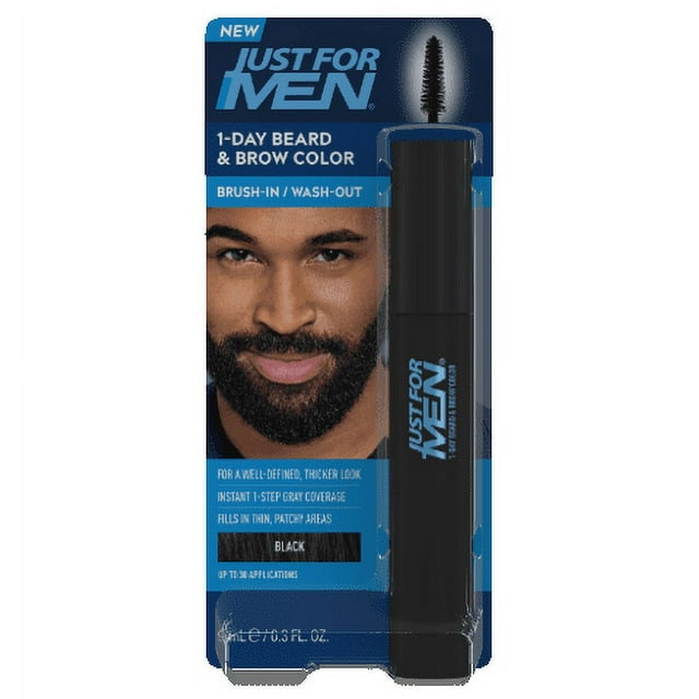 Just For Men 1-Day Beard & Brow Tint Filler, Grey Coverage, Temporary ...