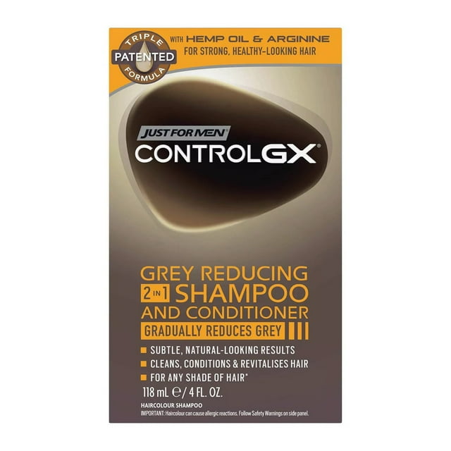 Just For Men Control GX 2 in 1 Shampoo and Conditioner, Gradual Grey ...