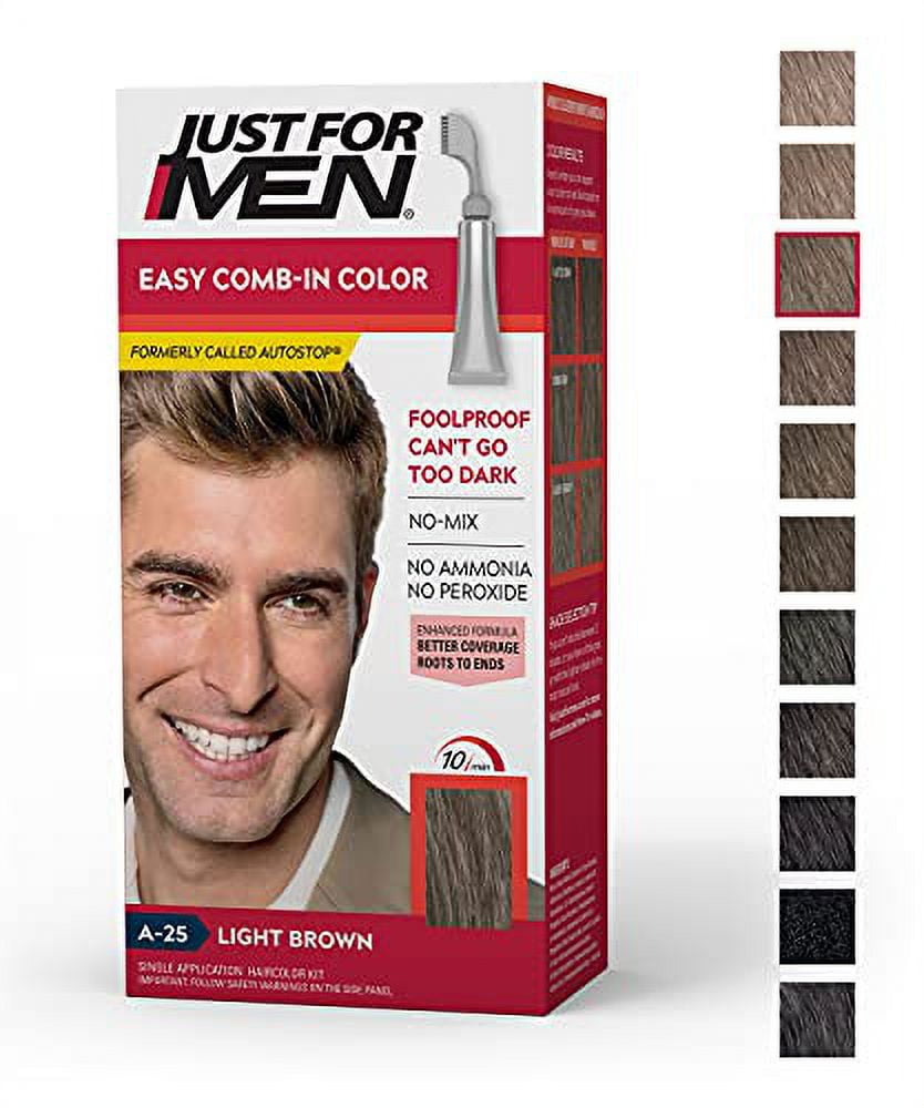 Just For Men Easy Comb-In Color (Formerly Autostop) Mens Hair Dye, Easy ...