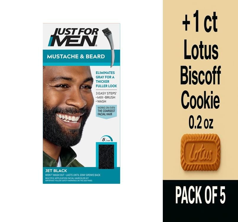 Just For Men Mustache & Beard M-55 Real Black Hair Color 1 ct - Pack of ...