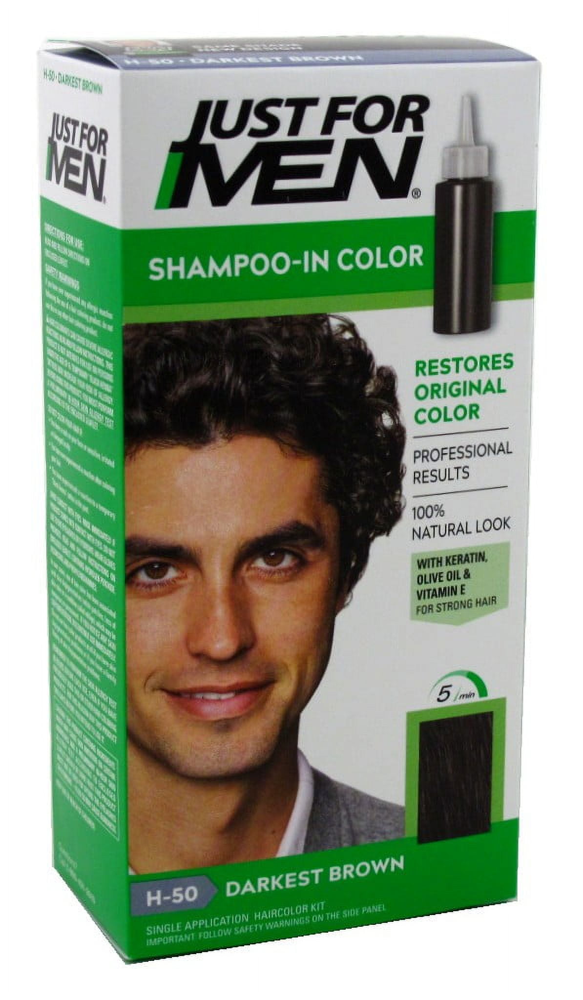 Just For Men Shampoo In #H-50 Haircolor Darkest Brown (Pack of 3 ...