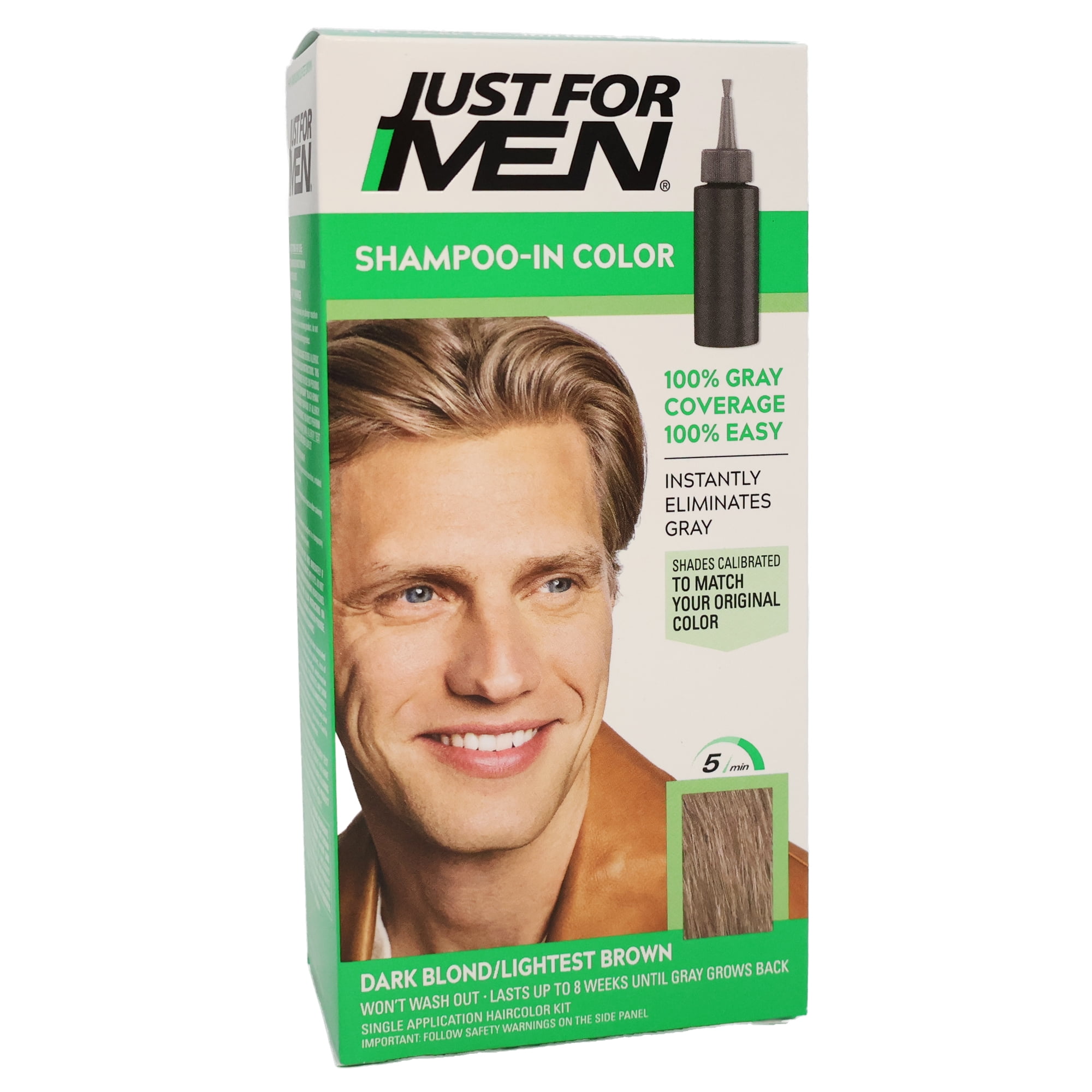 Just For Men Shampoo-in Gray Hair Color, Dark Blond/Lightest Brown ...