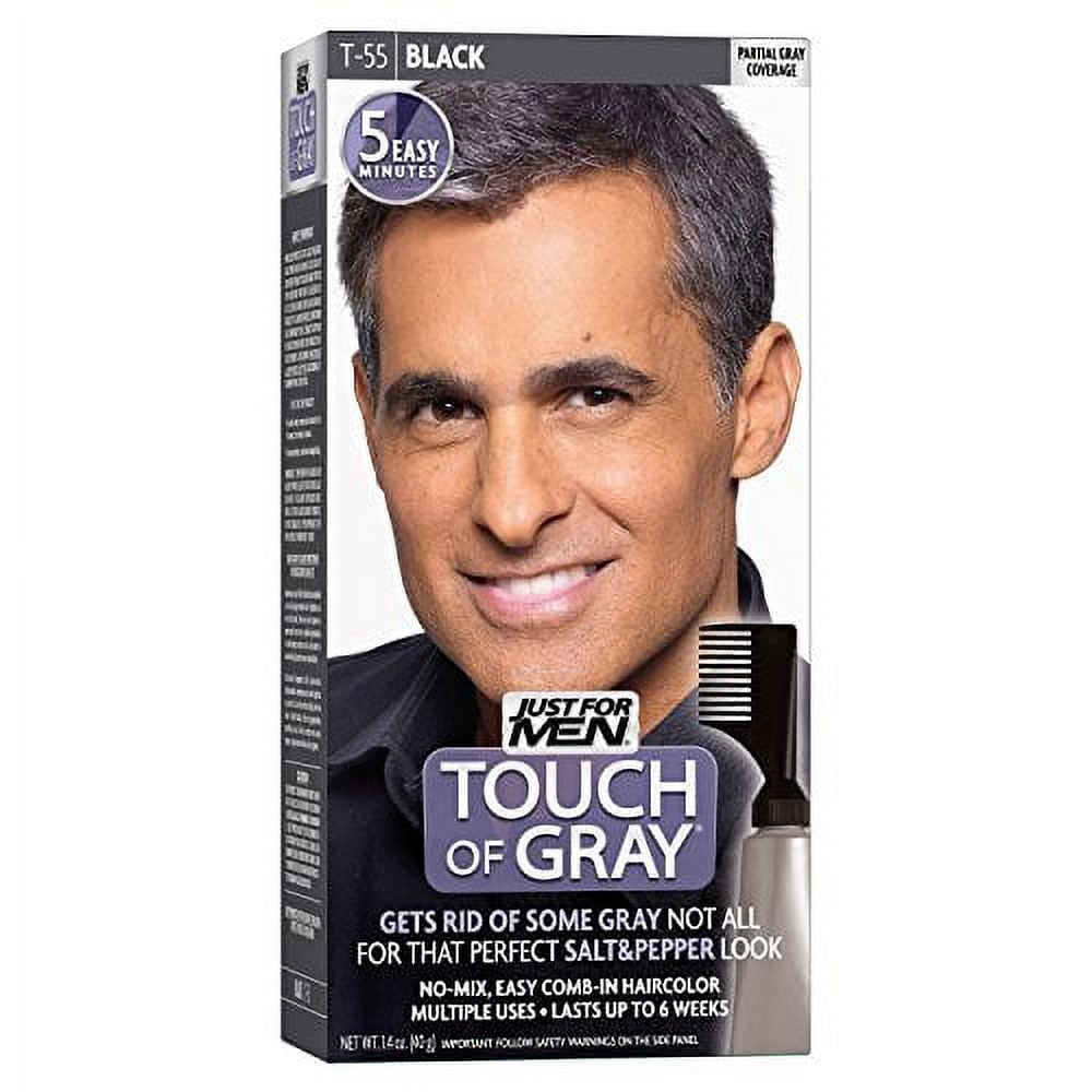 Just For Men Touch of Gray Hair Color, Black T-55 - Walmart.com