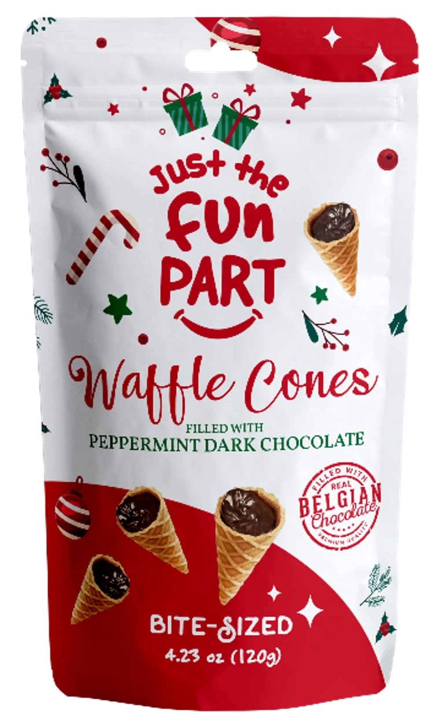Just The Fun Part, Bite-Size Crispy Mini Waffle Cones, Filled with ...