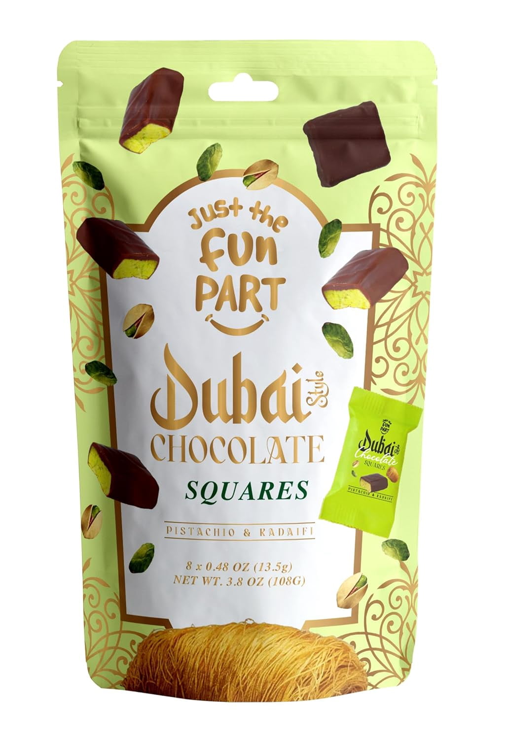 Just The Fun Part Dubai Style Chocolate Squares, Milk Chocolate with ...