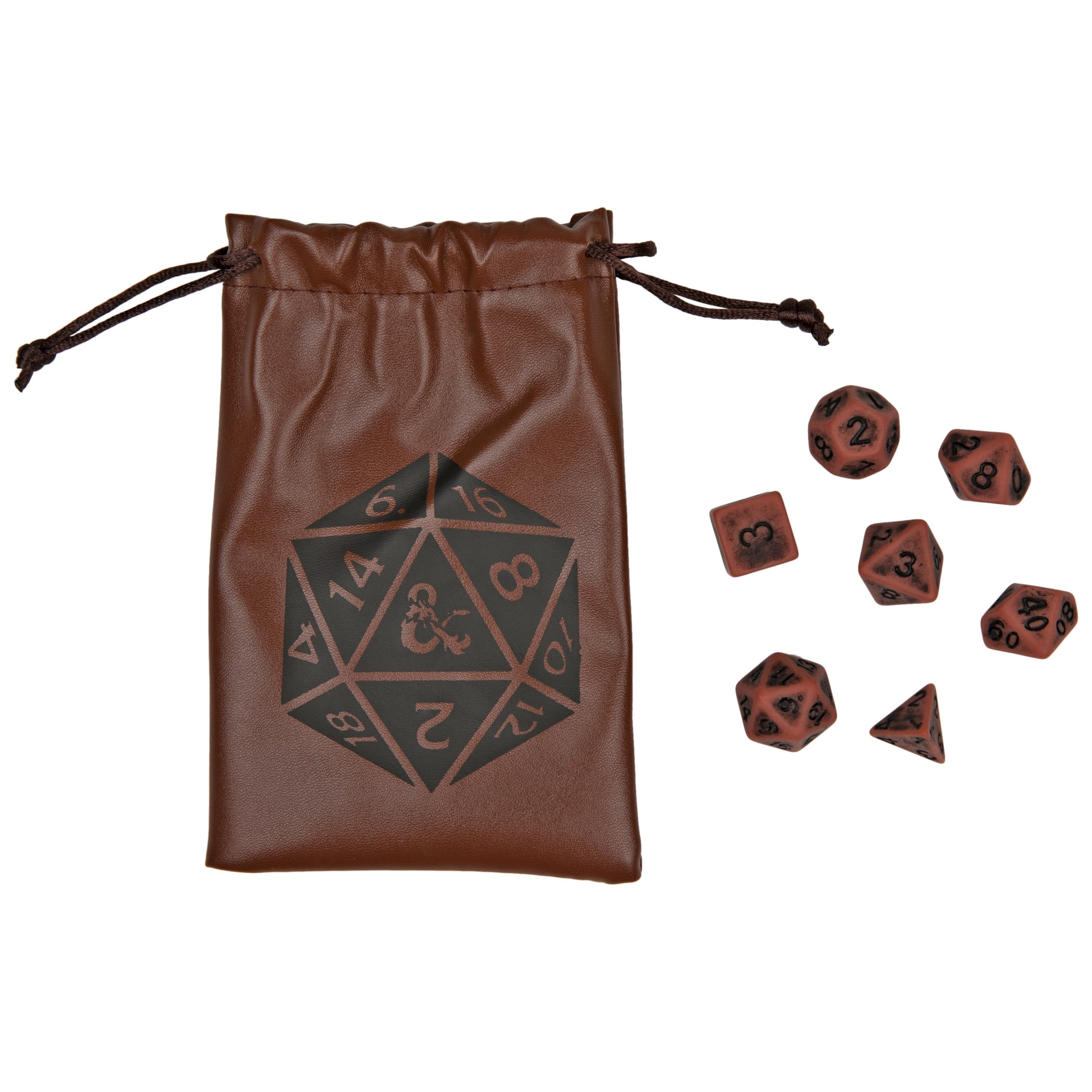 Just Funky 820046 Dungeons & Dragons Dice Set & Bag - Walmart.com