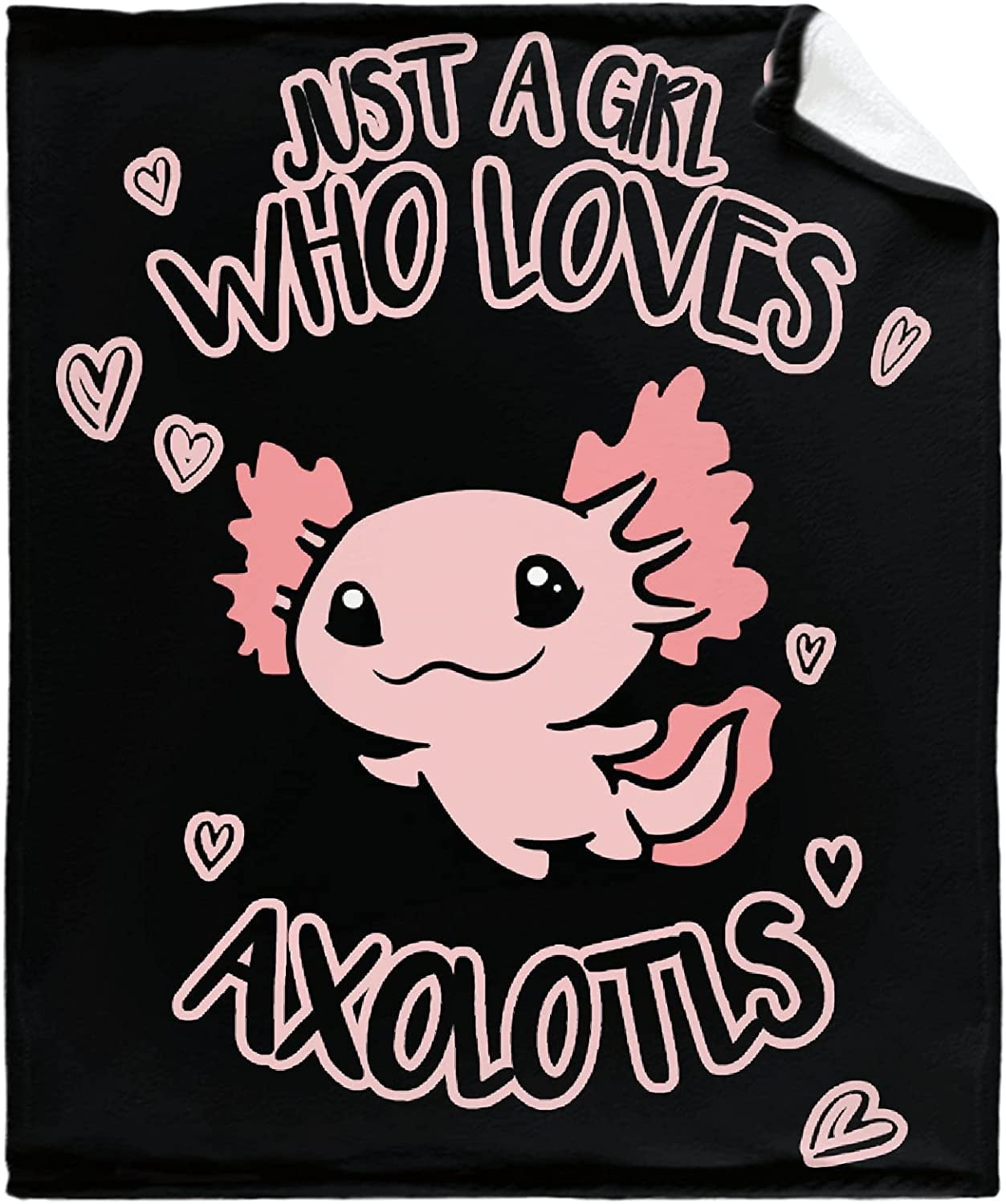 Just A Girl Who Loves Axolotl Blanket for Fall Winter Spring All Season ...